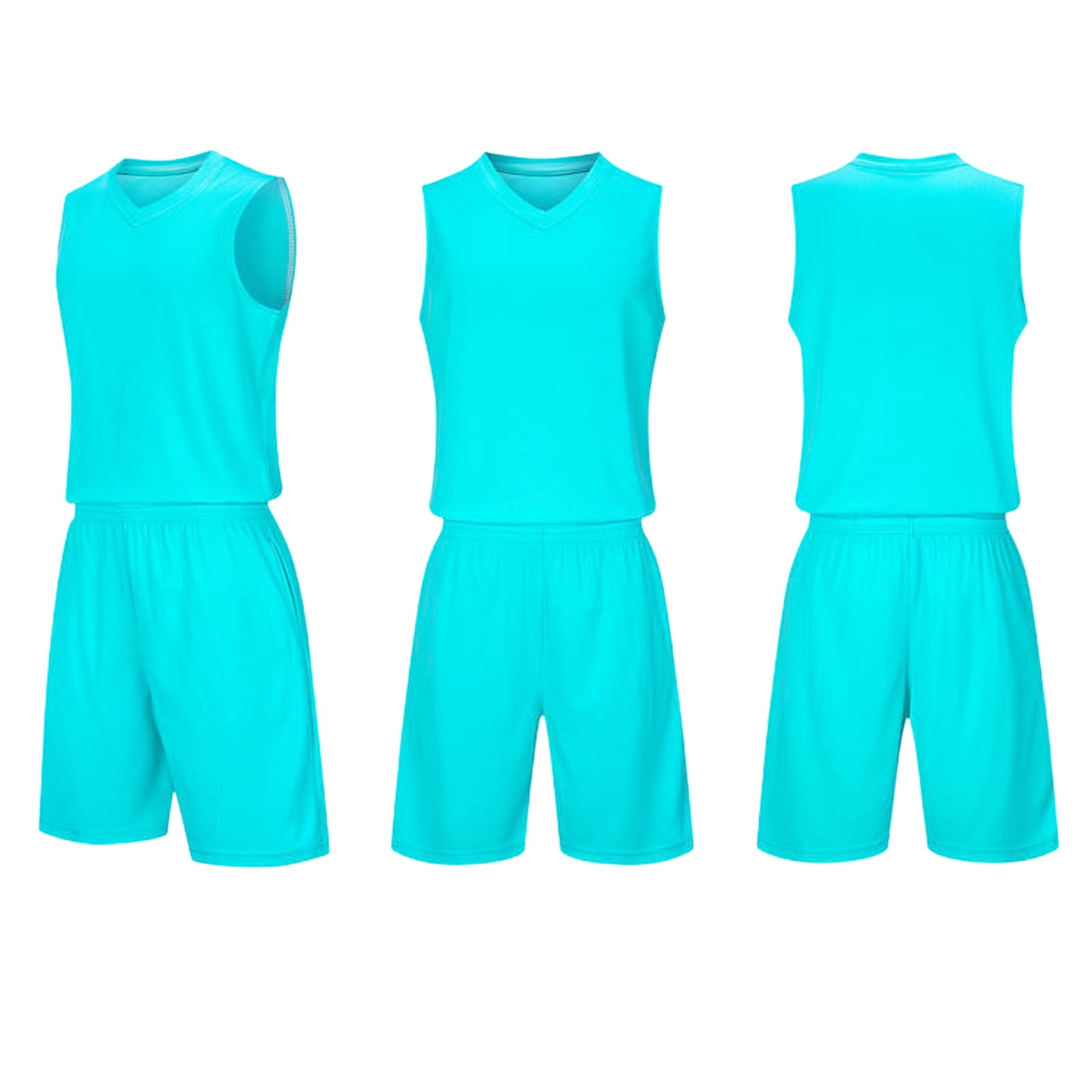 Dianli Gifts Soccer Jersey Set Kids Solid-Color Sleeveless Football Kit ...