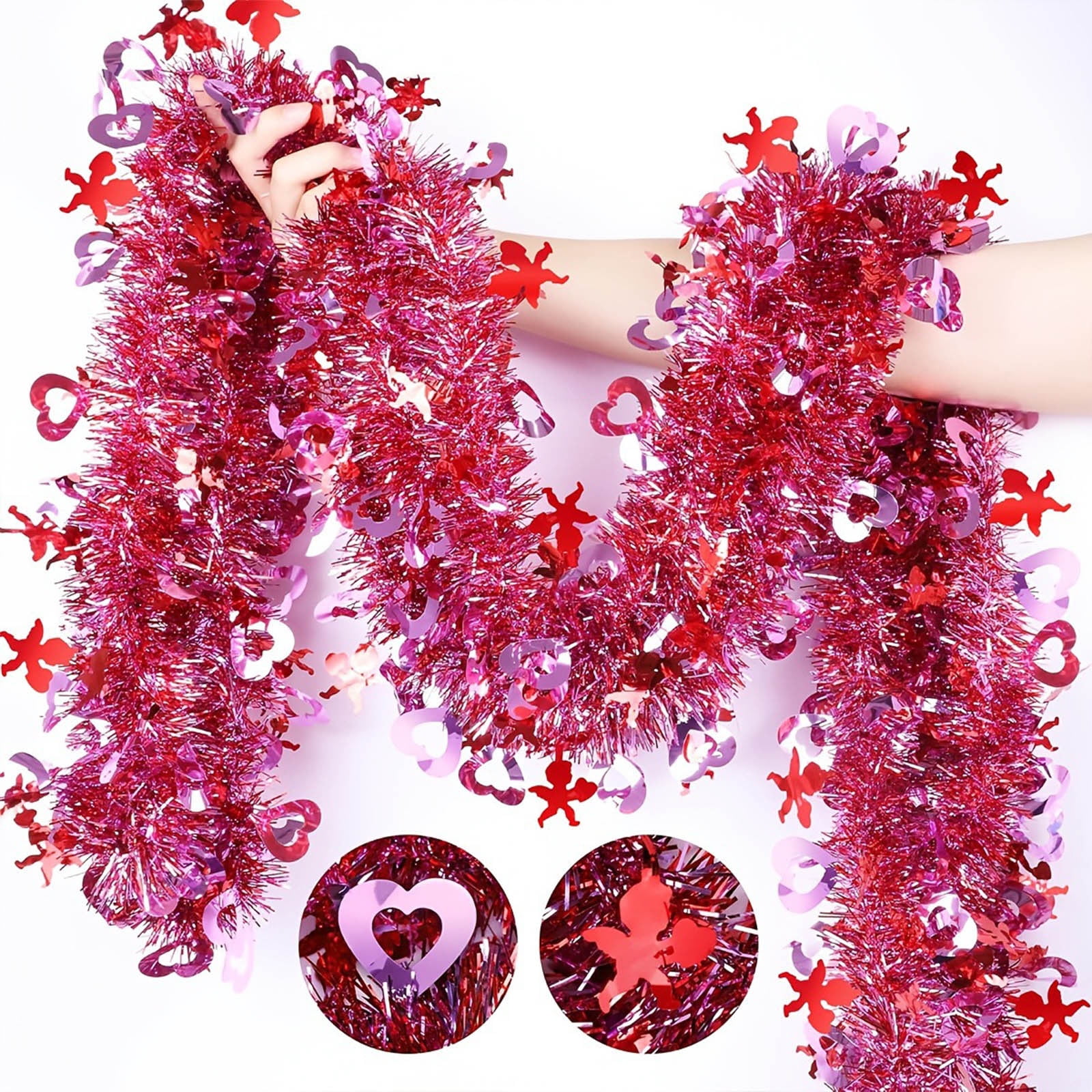 Dianli Gifts Valentine's Day Decorations Ribbon Streamers Heart ...