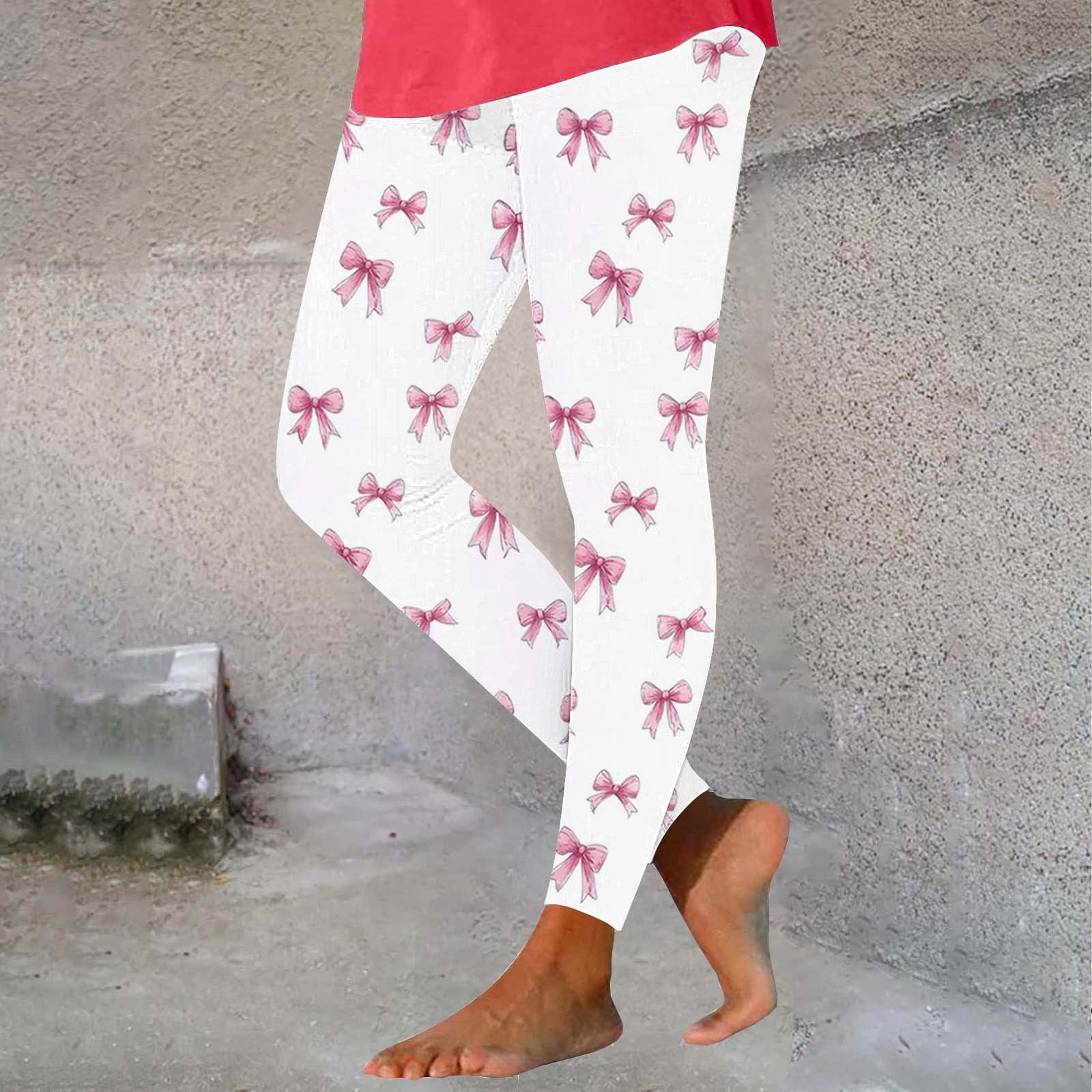 Dianli Gifts Yoga Leggings Valentine's Day Heart-Print High-Waist ...