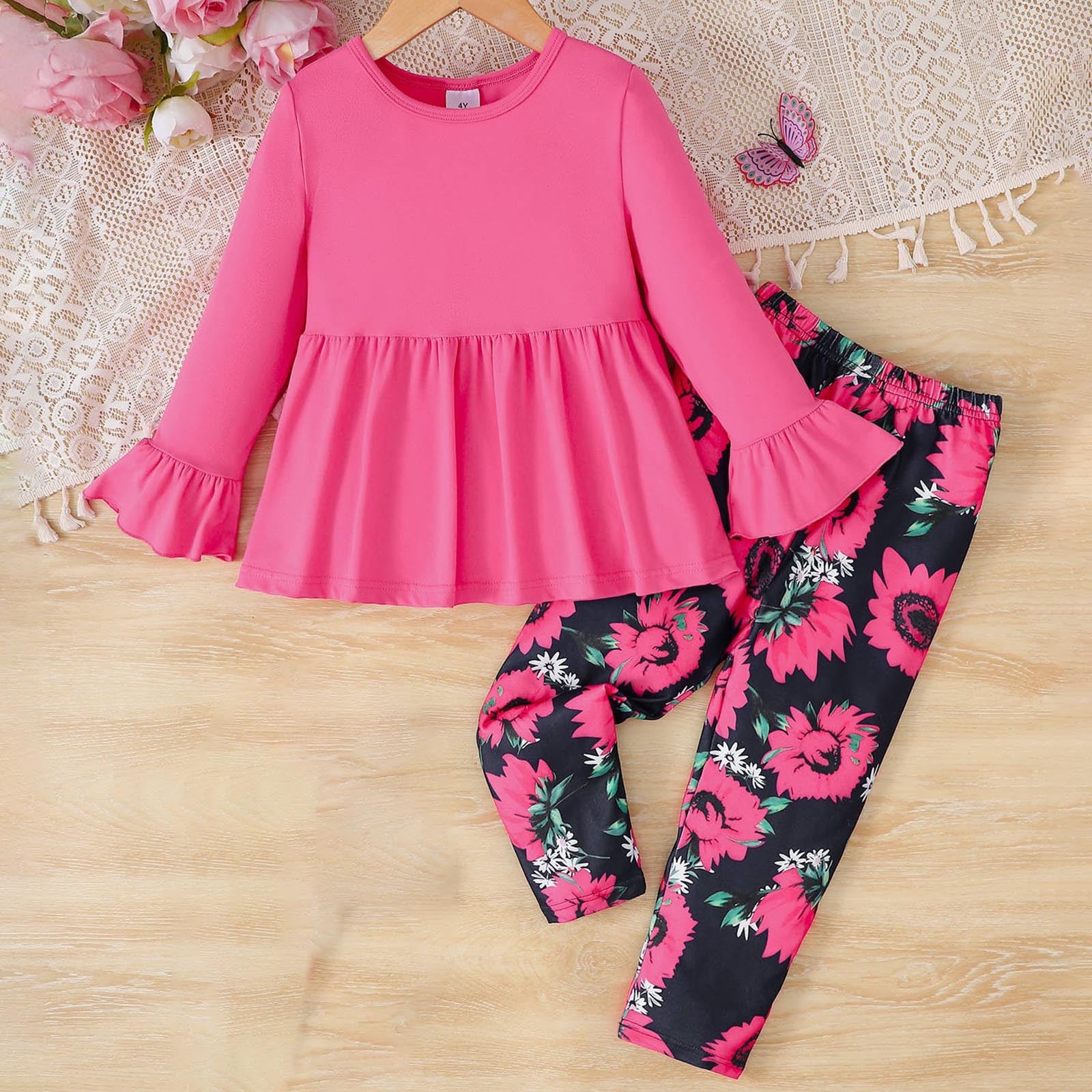 Dianli Girls Fashion Pullover Shirts Pleated Long Sleeve Crew Neck ...