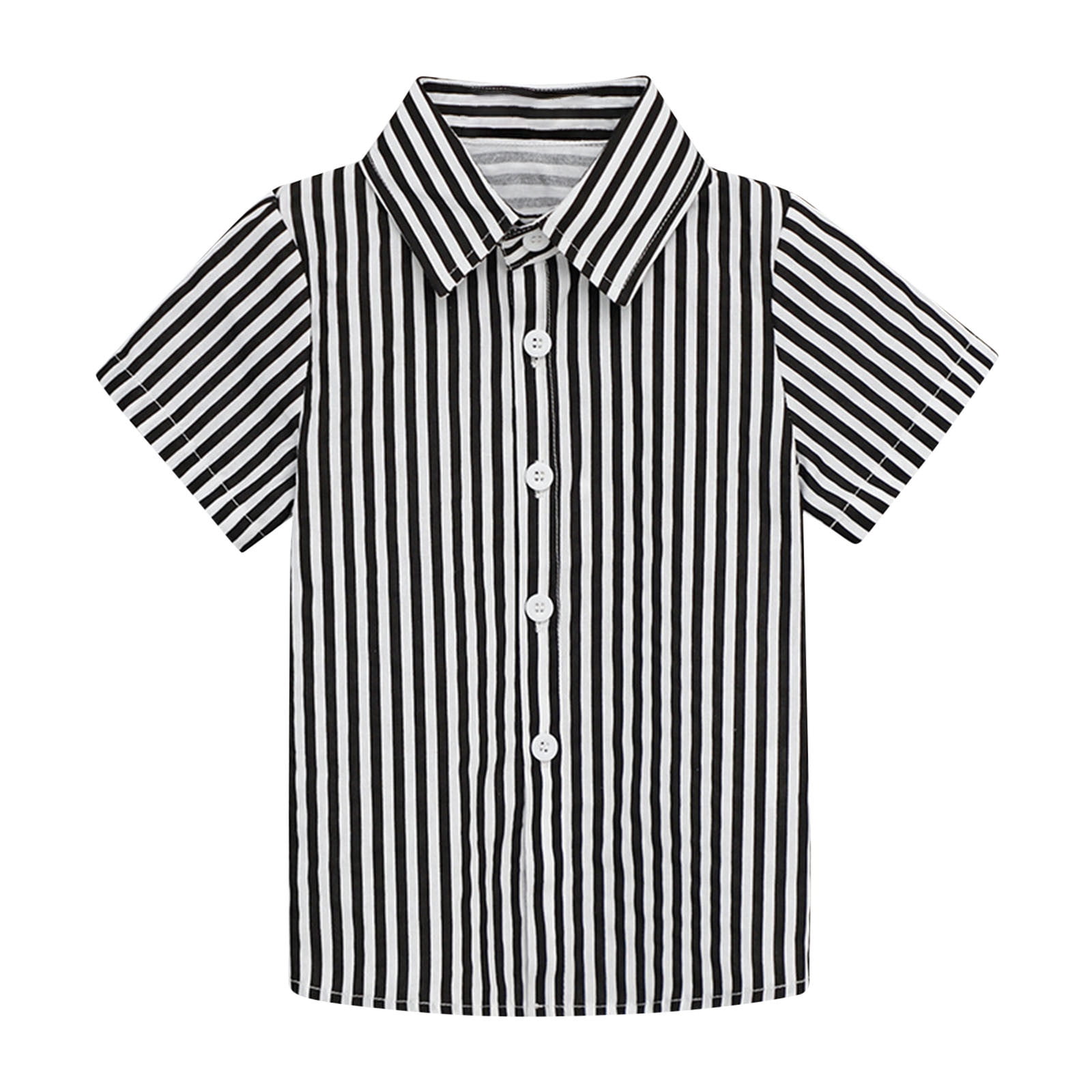 Dianli Girls Shirts Button Lapel Shirts Lightweight Short Sleeve ...