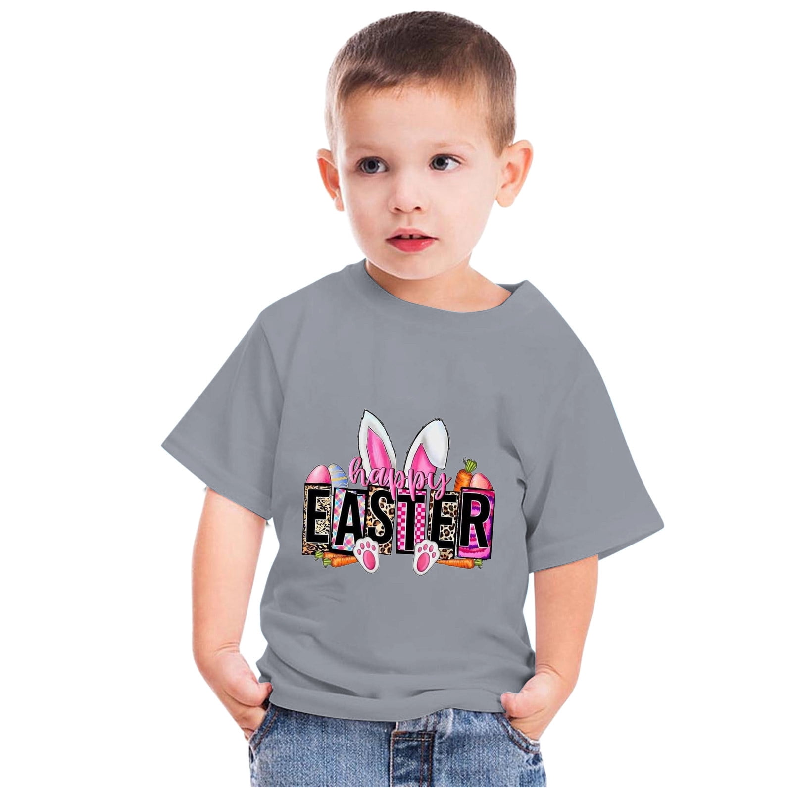 Dianli Girls Shirts Tunic Crew Neck T-Shirts Loose Fit Short Sleeve ...