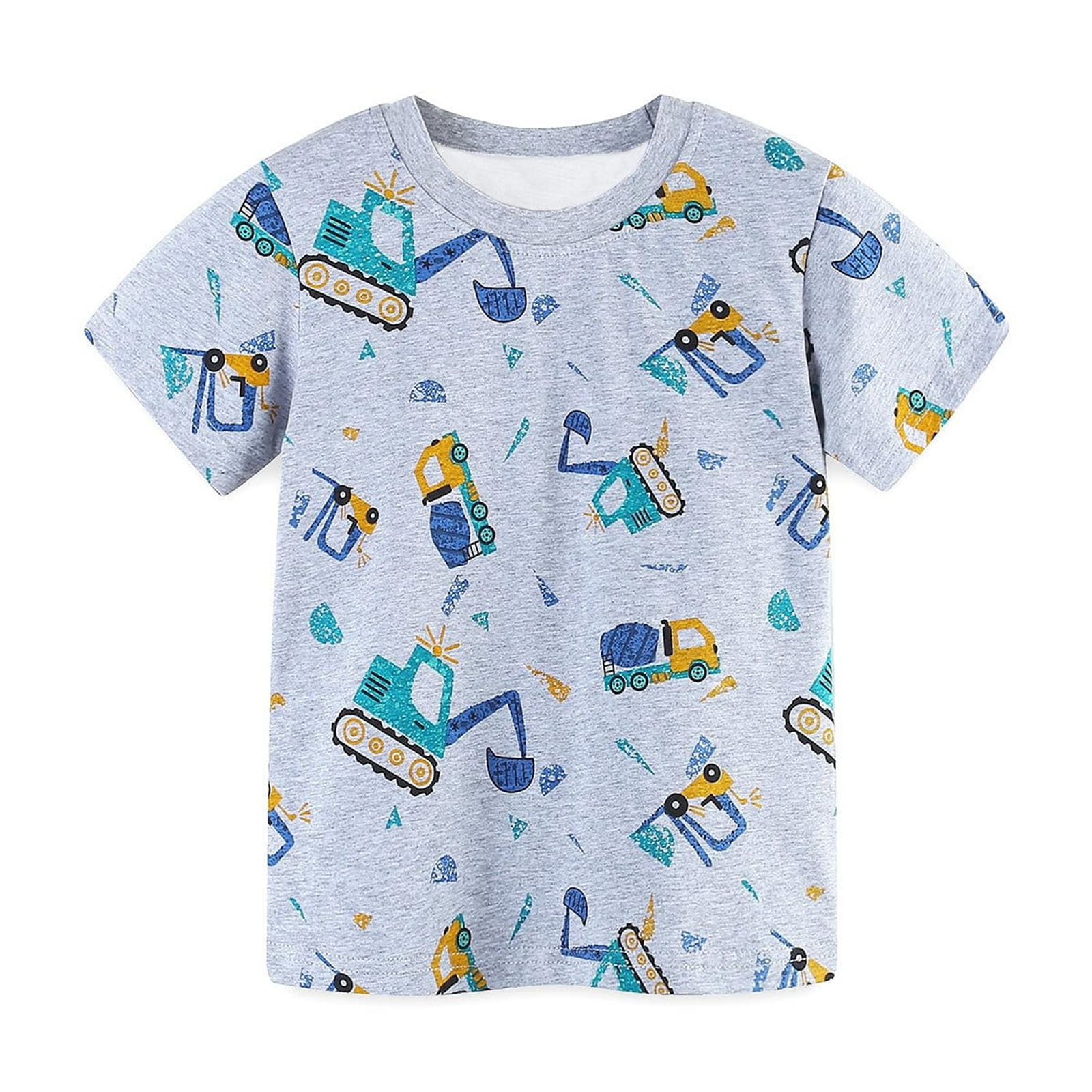 Dianli Girls Tops Tunic Crew Neck Shirts Loose Fit Short Sleeve Casual ...