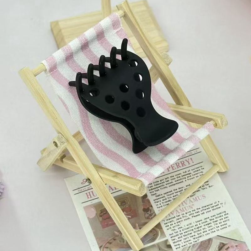 Dianli Hair Clips Acrylic Hollow Full Top Claw Clip French Strong Grip ...