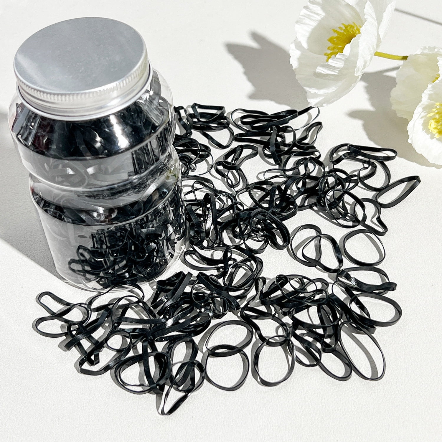 Dianli Hair Ties Colorful High-Elastic Mini Hair Bands Non-Slip Small ...