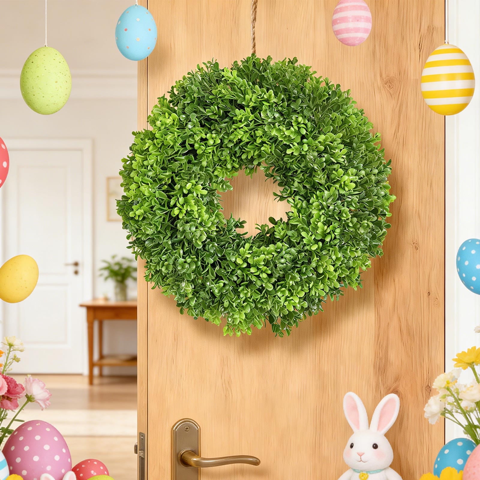 Dianli Home Decor Two-Tone Milan Vine Wreath 15.7in Artificial Greenery ...