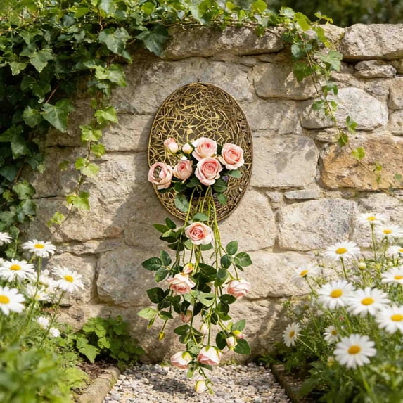 Dianli Home Decor Wall Decor European-Style Ironwork Wall Flower Vases ...