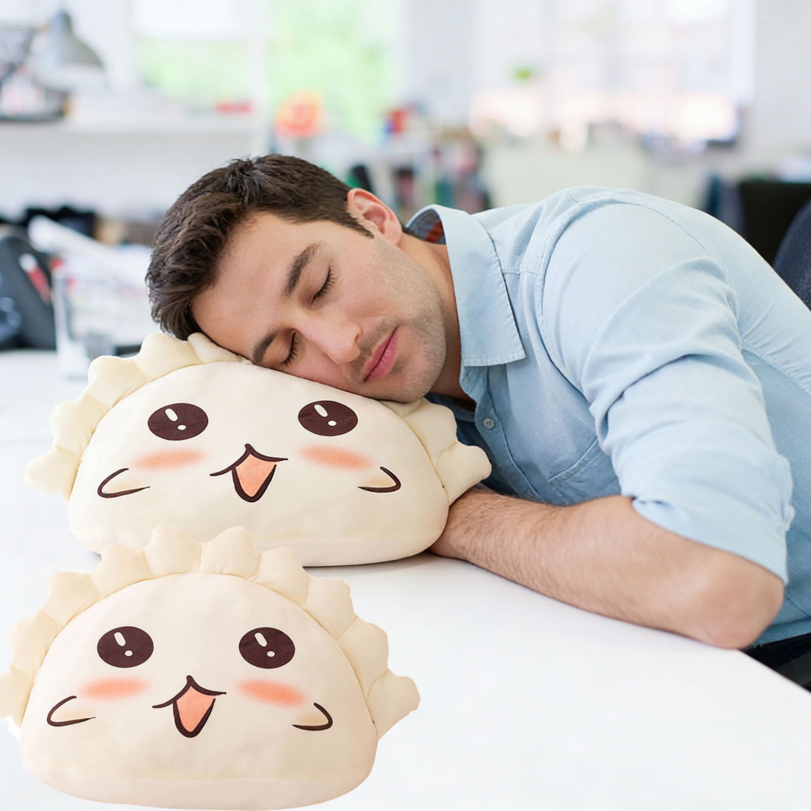 Dianli Kawaii Plush Dumpling and Bun Throw Pillow Plush Food Cushion ...