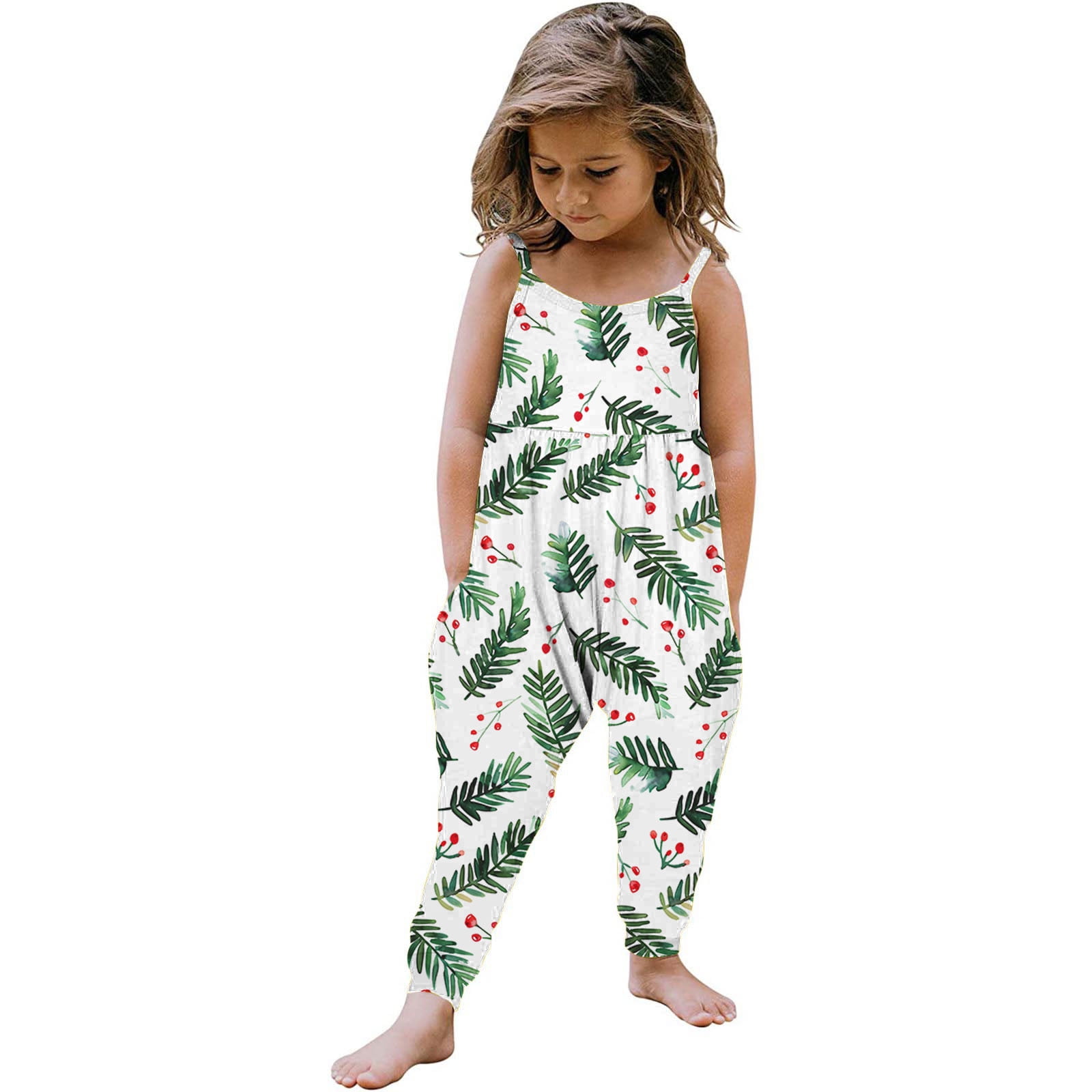 Dianli Kids Jumpsuit Girls Jumpsuits Kids Fashion Cute Print Toddler ...