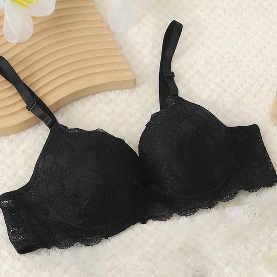 Dianli Lace Mesh Bra Underwire Gathered Support Thin Rims Sheer Lace ...