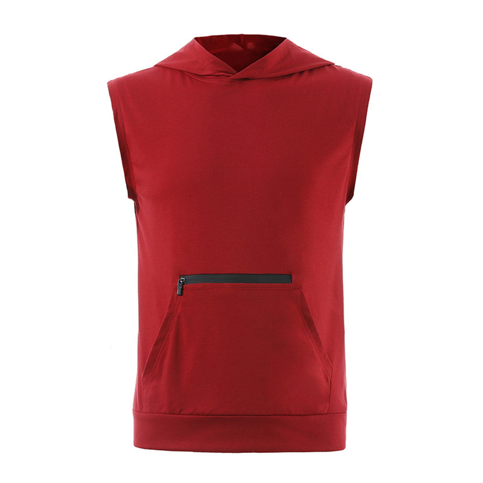 Dianli Men Workout Tank Top Hoodie Crew Neck Summer Beach Pullover Sleeveless Gym Yoga Solid ...