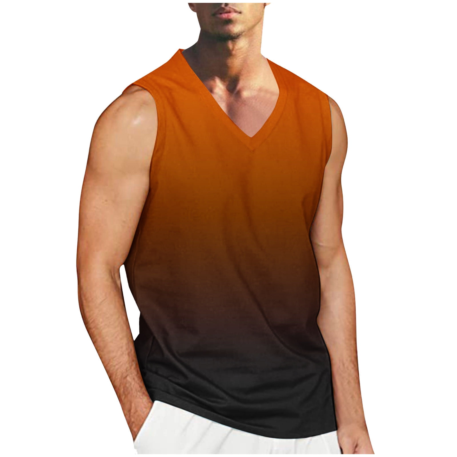 Dianli Men's Athletic Compression Shirts Tunic V Neck Basic Summer ...