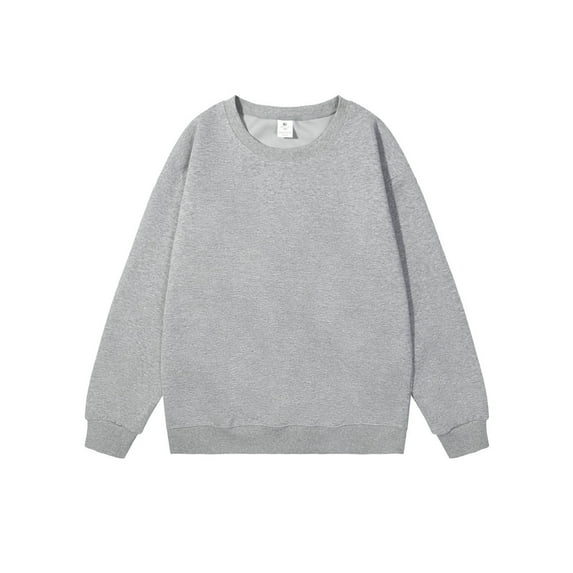 Dianli Men's Casual Solid Color Pullover Sweatshirt Long Sleeve Round ...