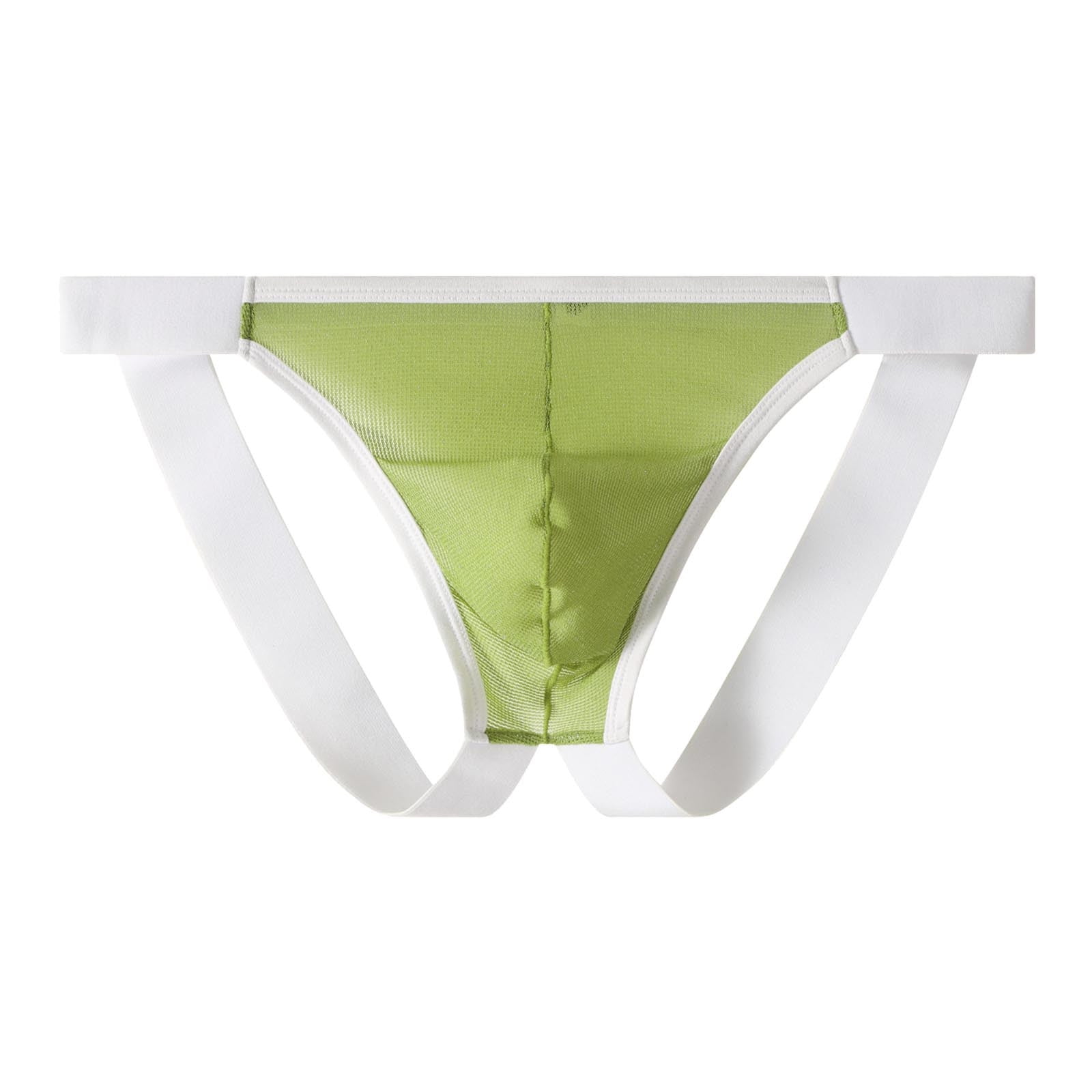 Dianli Men's Low Waist Thong Underwear Low-Rise High-Cut Double-Strap ...