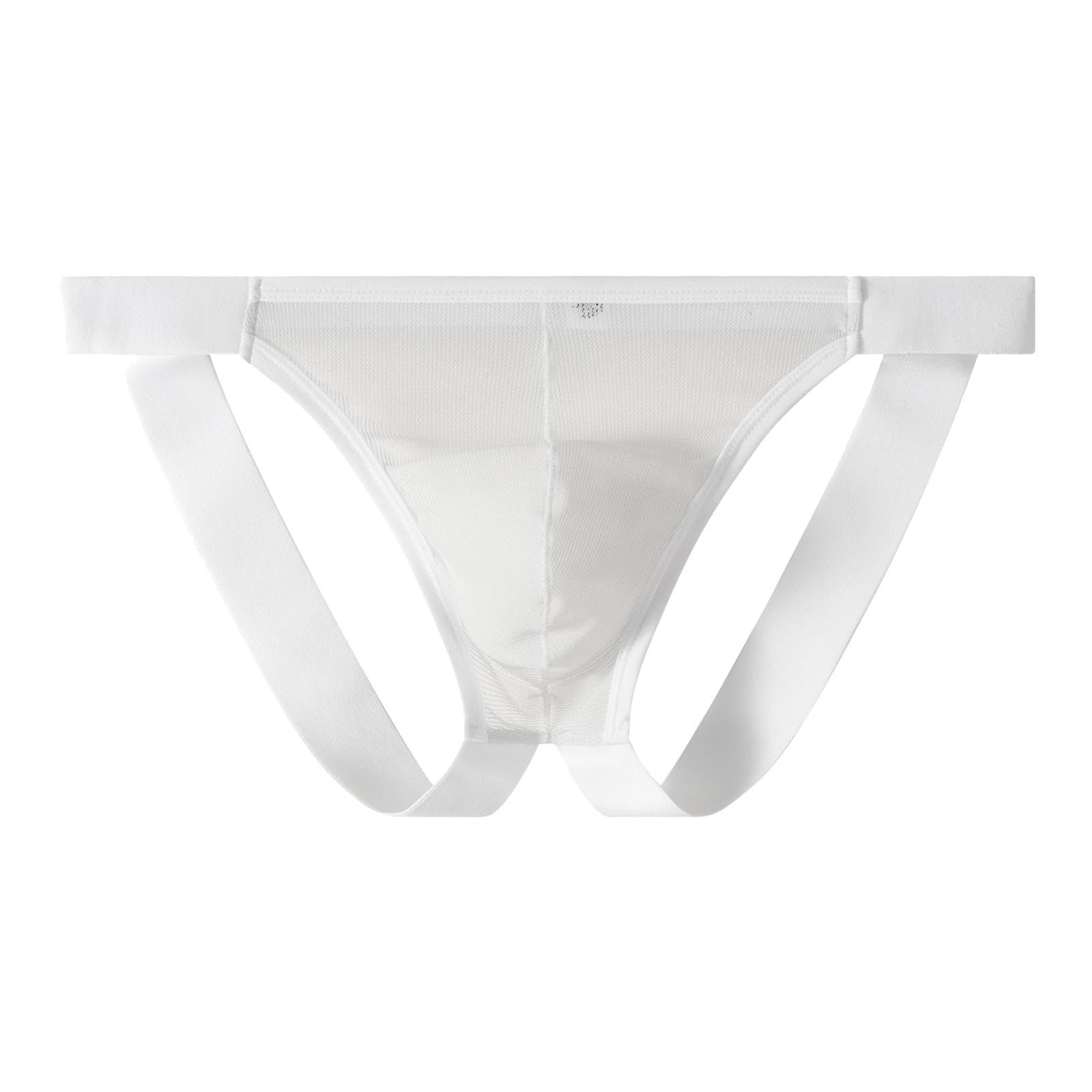 Dianli Men's Low Waist Thong Underwear Low-Rise High-Cut Double-Strap ...