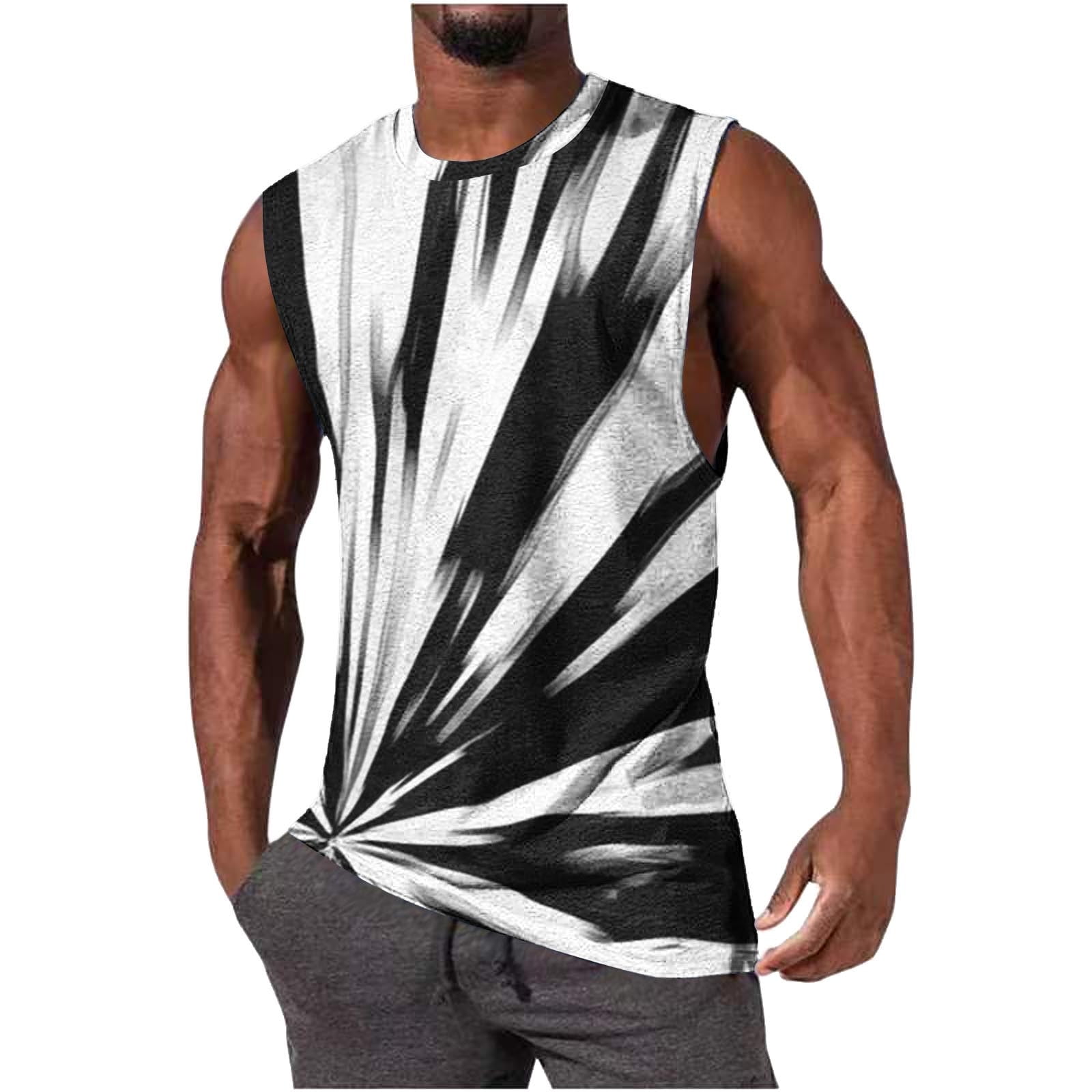 Dianli Men's Workout Tank Tops Pullover Crew Neck Summer Beach Vacation ...