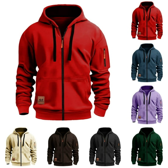 Dianli Men's Zip-up Hoodie With Zipper Fashionable Personalized Casual ...