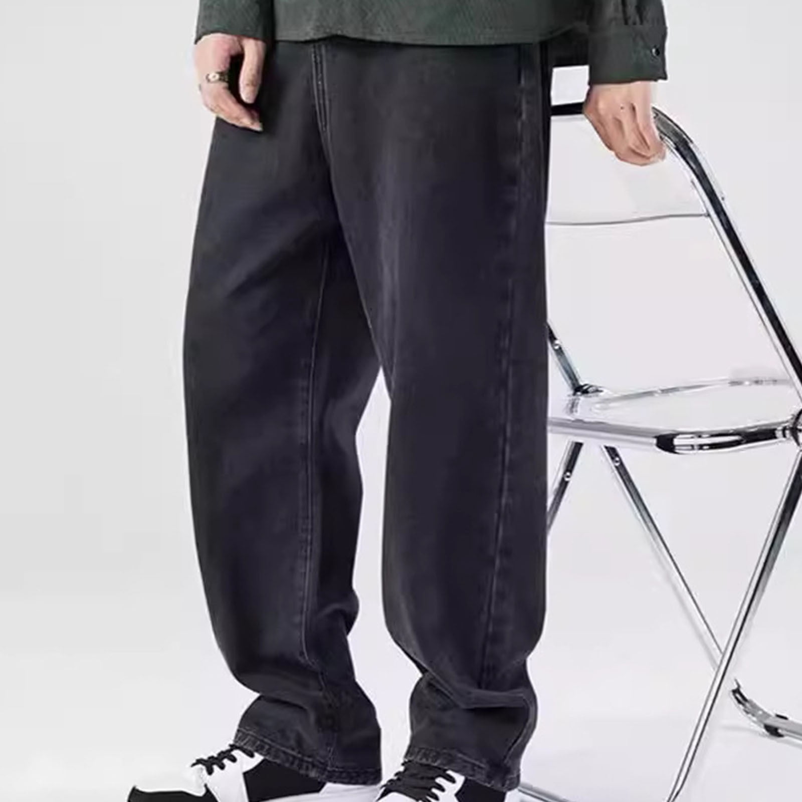 Dianli Mens Cargo Pants Straight Leg Jeans Comfortable Casual Pants ...