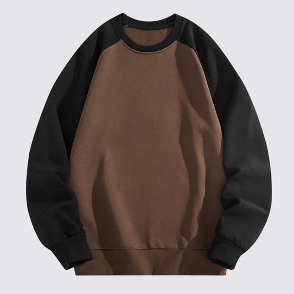 Dianli Mens Sportswear Two-Tone Long Sleeve Pullover Sweatshirt ...