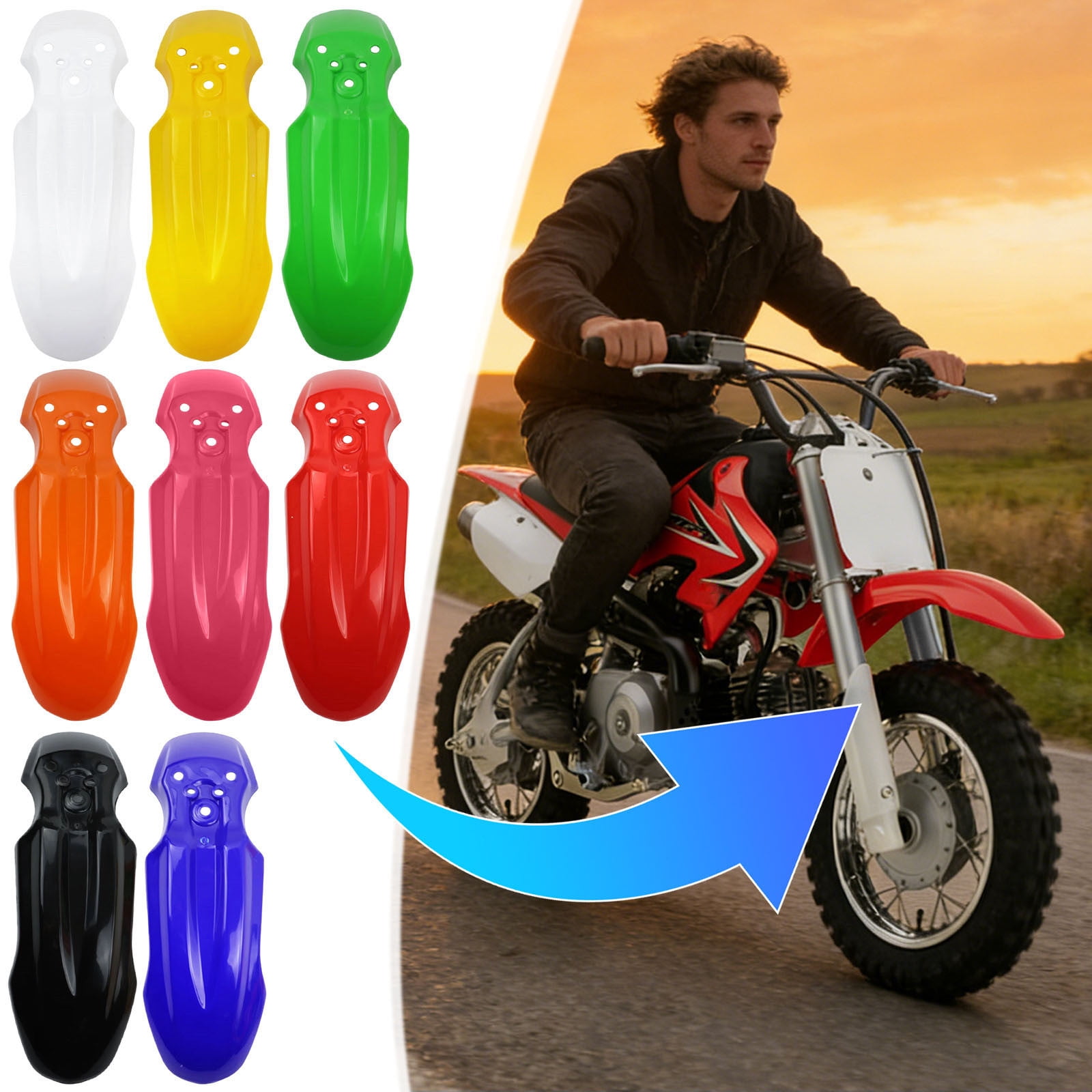 Dianli Motorcycle Front Mudguard Compatible with Pit Bike High-Impact ...