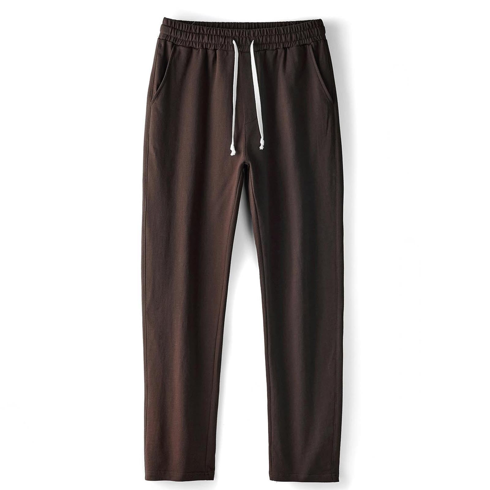 Dianli Pants for Men Sports Pants Wide-Leg Trousers Solid Color Design ...