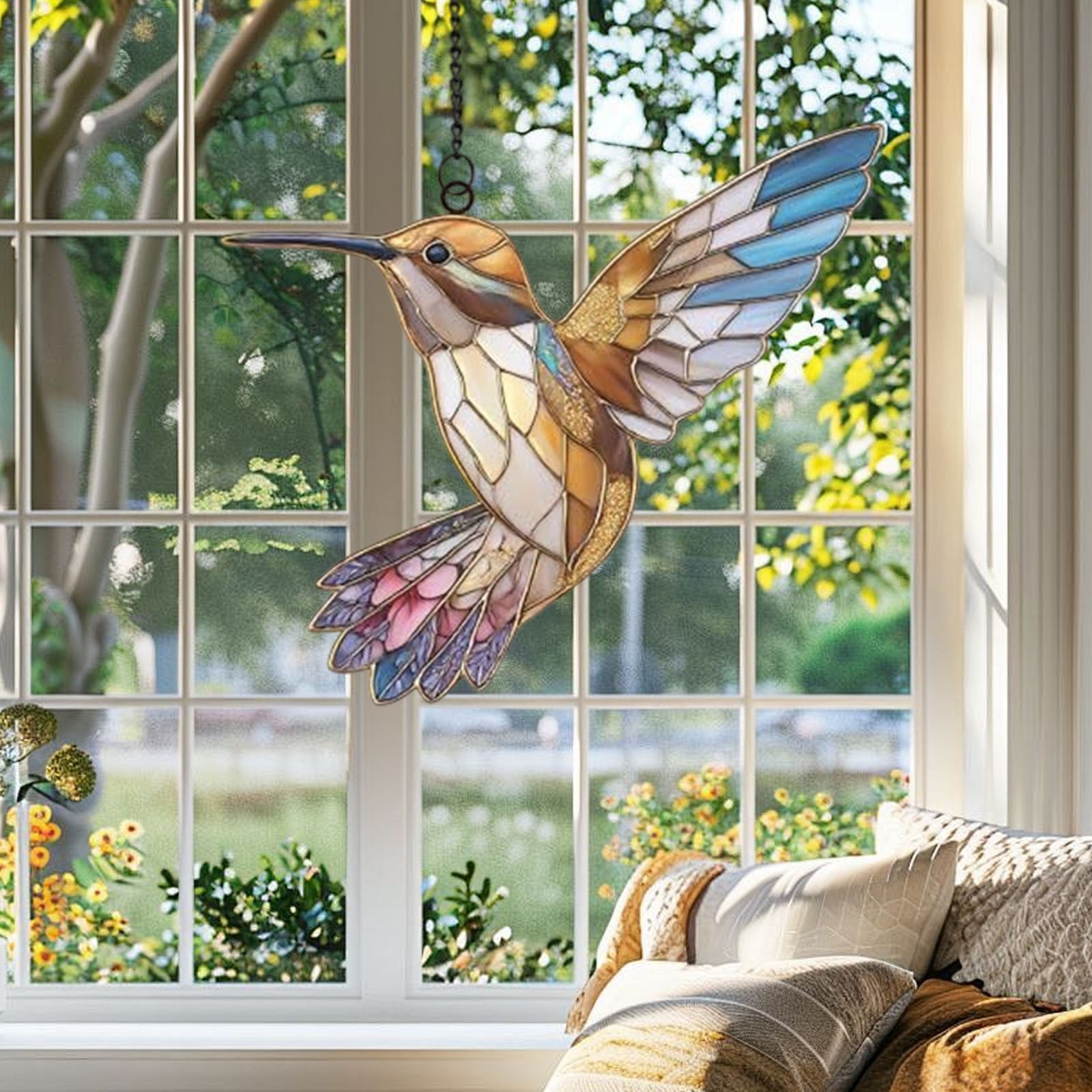 Dianli Patriotic Decor 4th of July Colorful Acrylic Owl Window ...