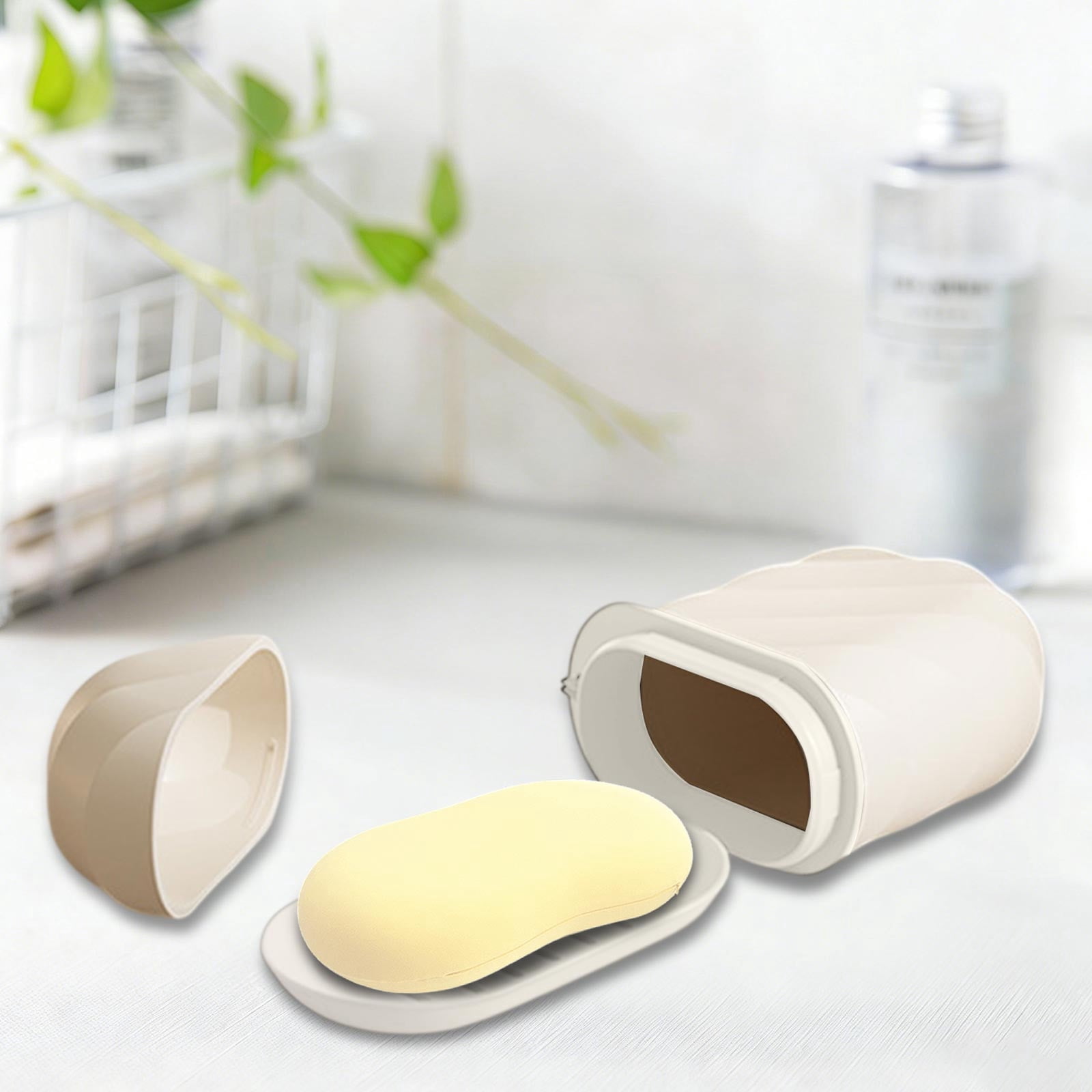 Dianli Portable Travel Soap Box Leakproof Soap Case with Draining Lid ...