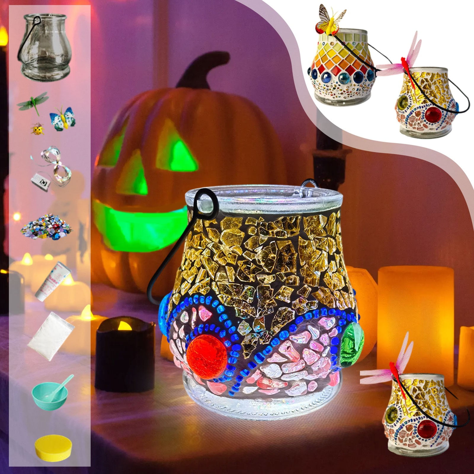 Dianli Savings Halloween LED Candy Jar DIY Craft Kit 10pcs Glowing ...