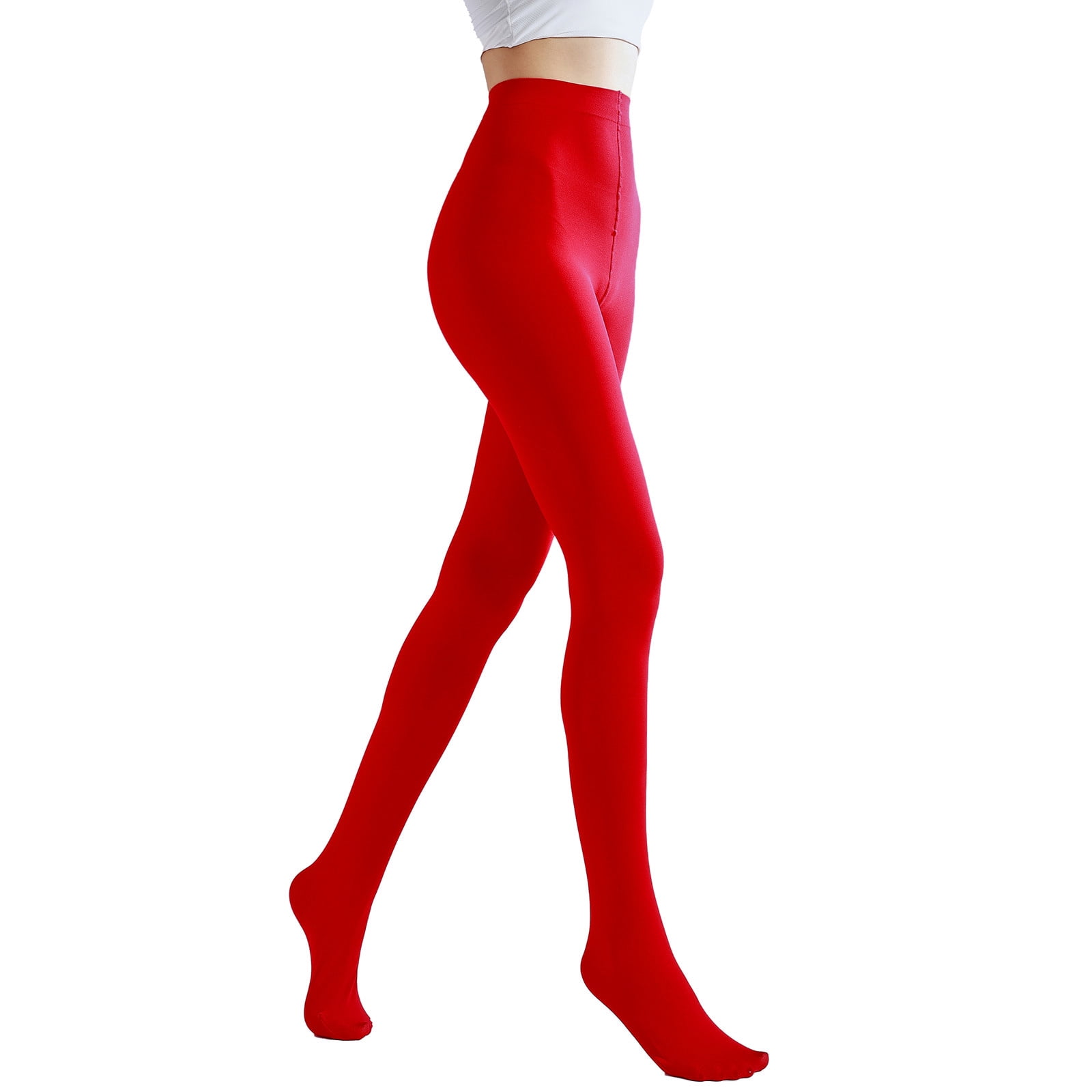 Dianli Savings Womens Soft Opaque Pantyhose Solid Color Footed Tights ...