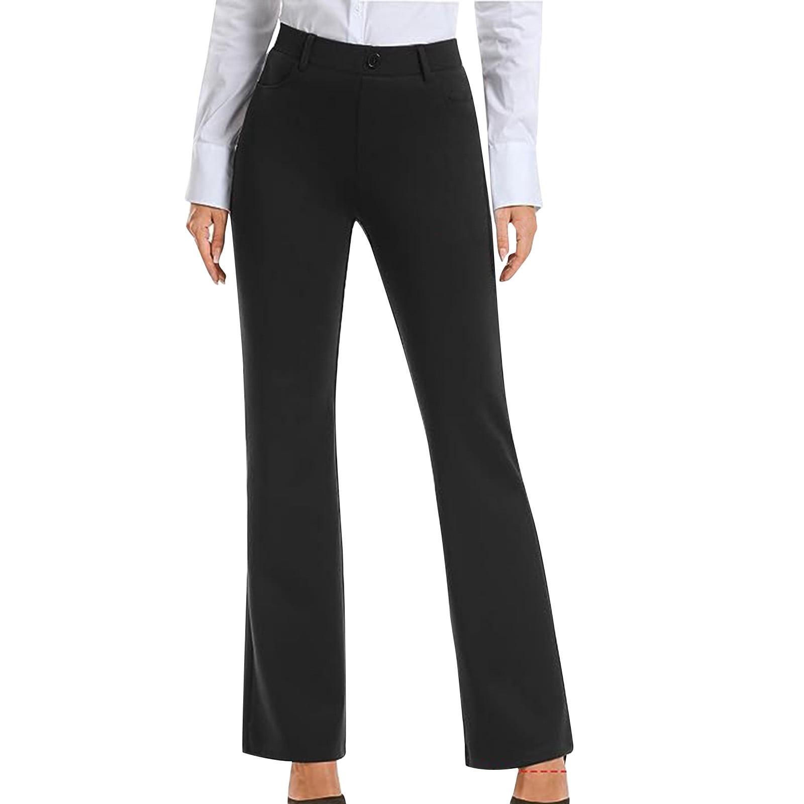 Dianli Solid Long High Waist Straight Pants for Women Outfit Savings ...