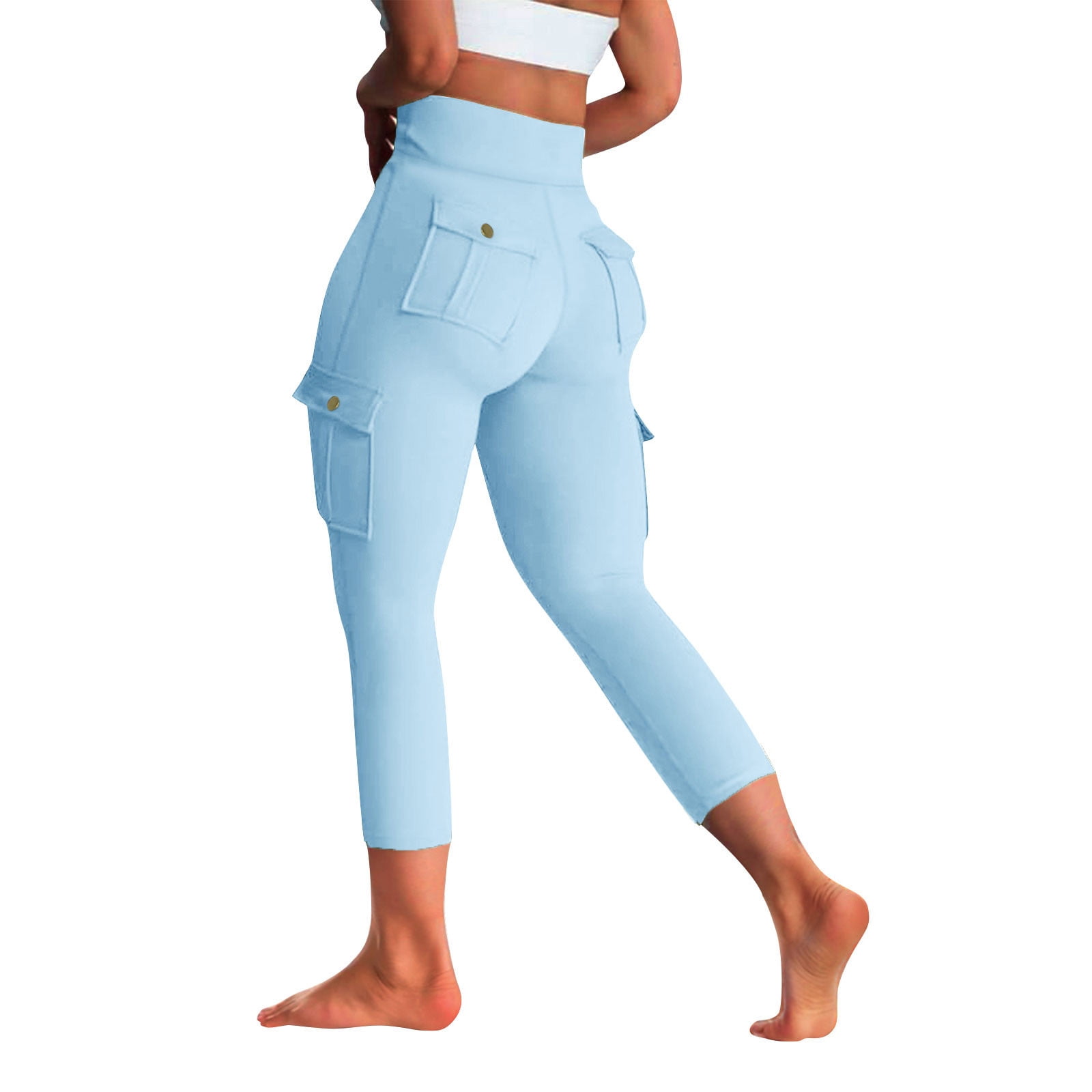 Dianli Solid Long Leggings Womens Activewear High Waist Butt Enhancing ...