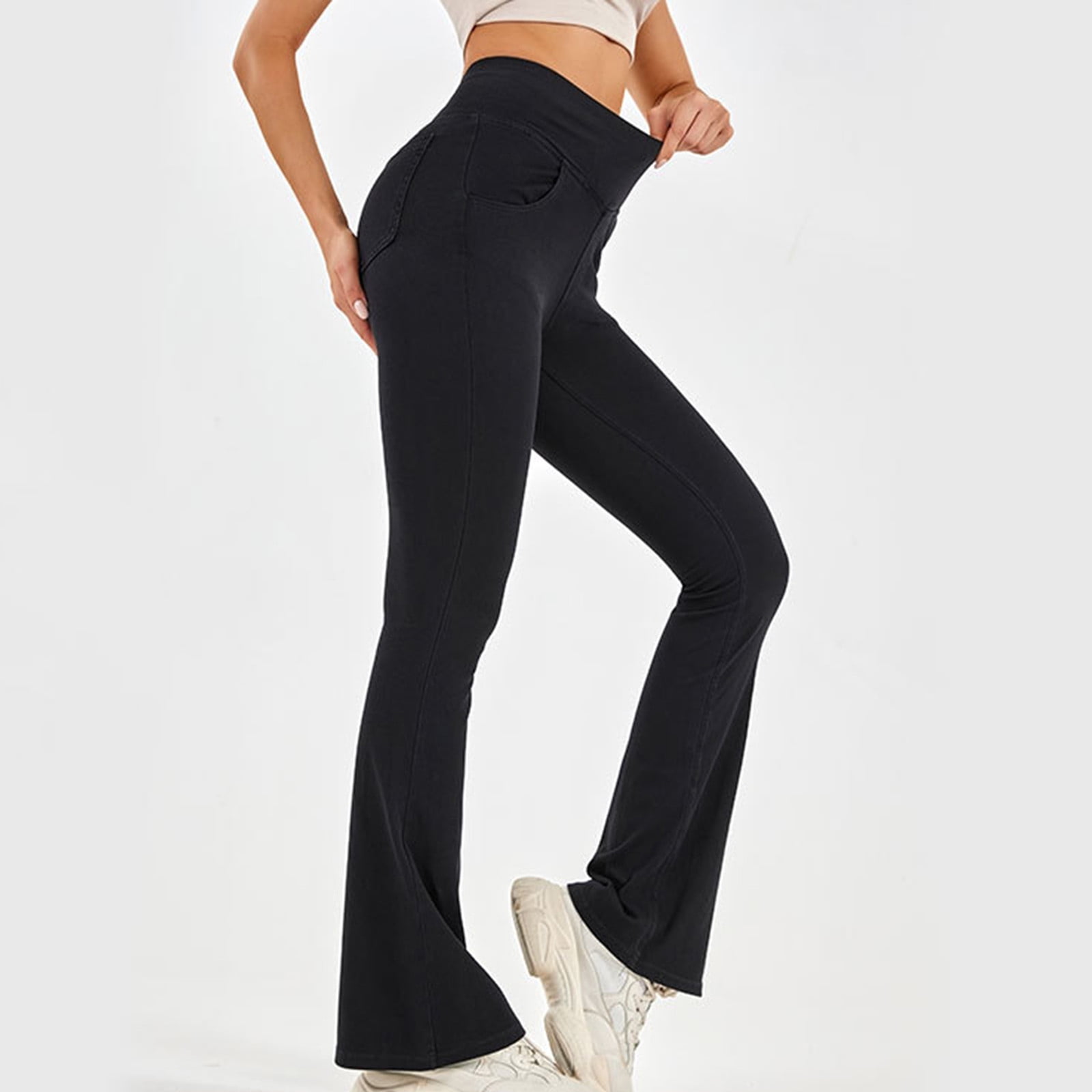 Dianli Solid Long Sweatpants Women Flare Leggings Yoga Pants Butt ...