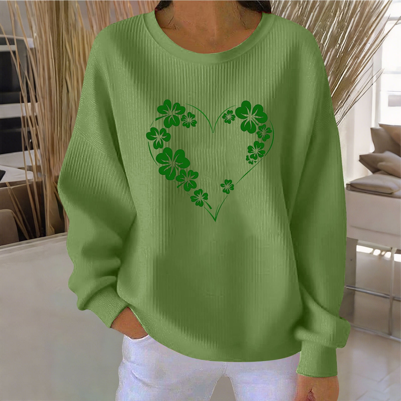 Dianli St. Patrick's Day Party Women's Printed Hooded Pullover Long ...
