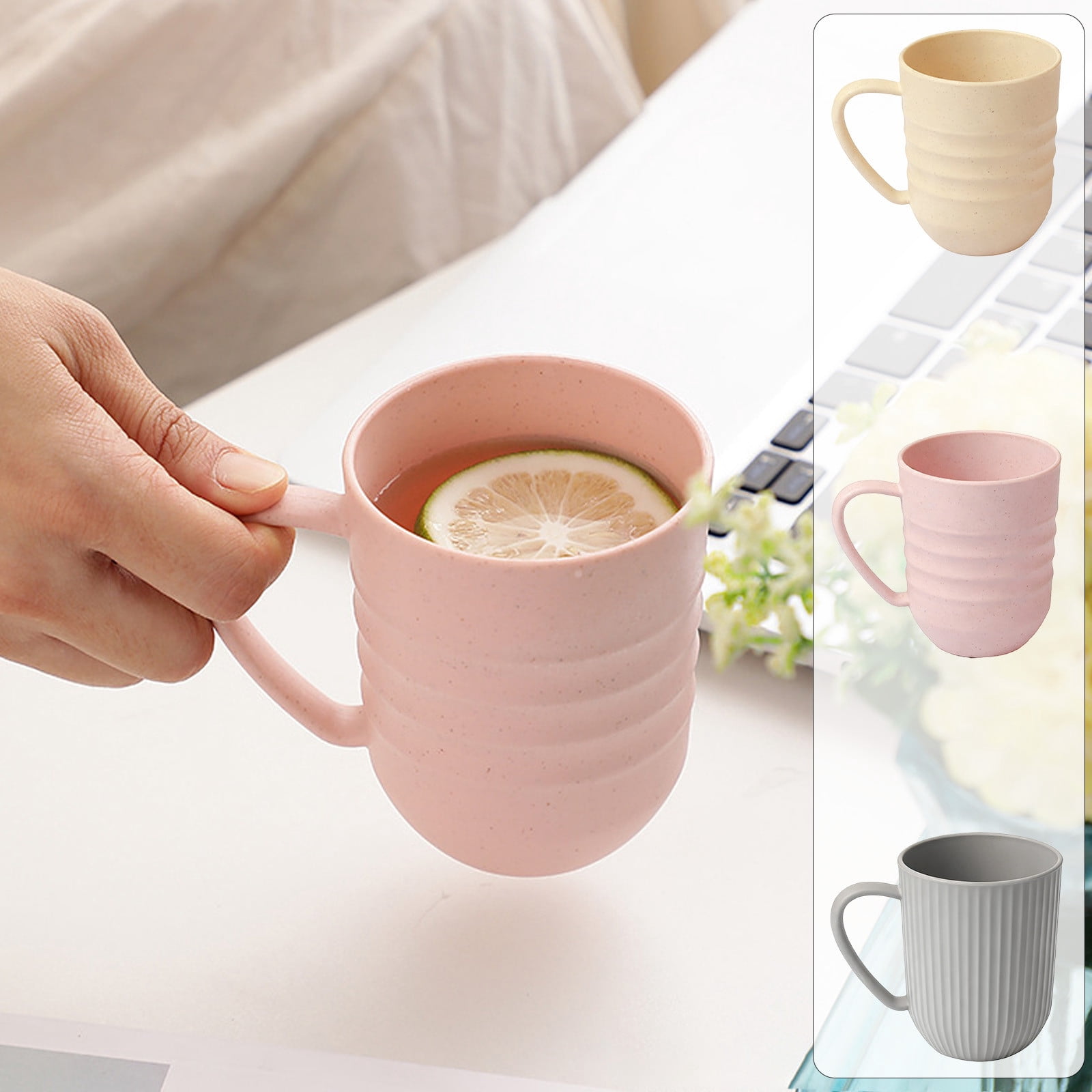 Dianli Striped Drinking Cup Creative Mouthwash Cup With Handle Bathroom ...