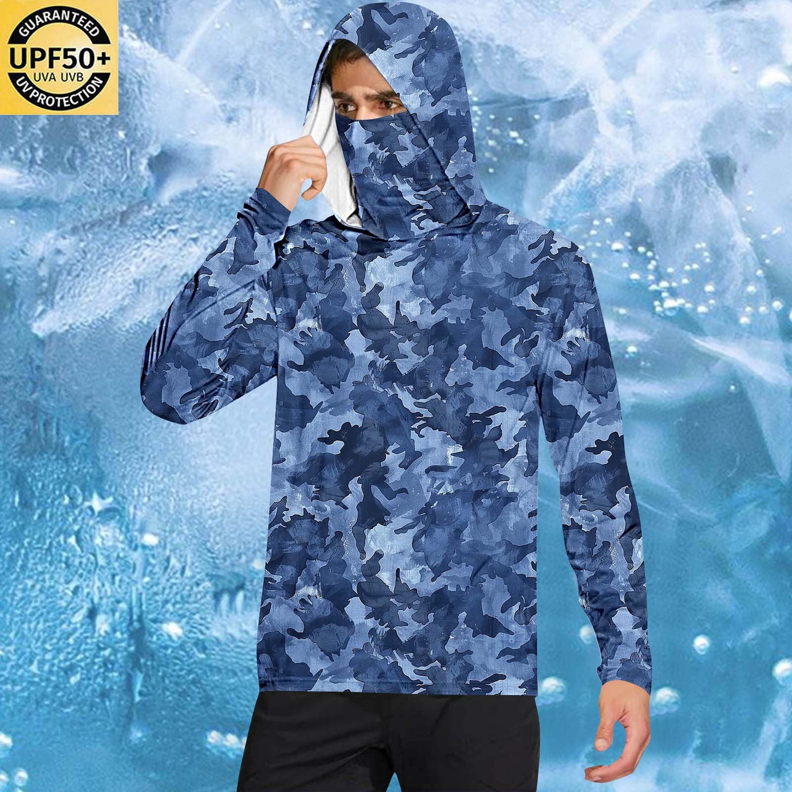 Dianli Sun Protection Breathable Men's Long Sleeve Hooded Sun Shirt ...