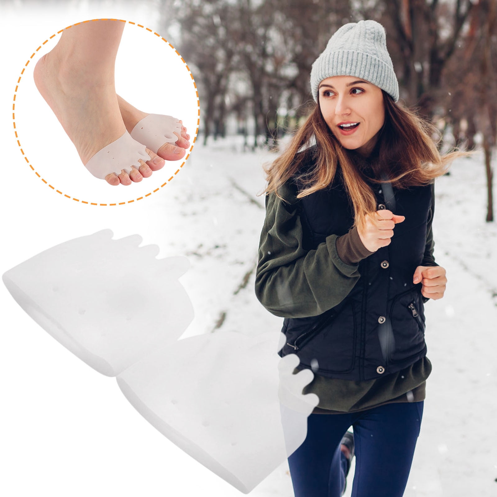 Dianli Toe Corrector Pads + Silicone Forefoot Orthotics + 5-Hole ...