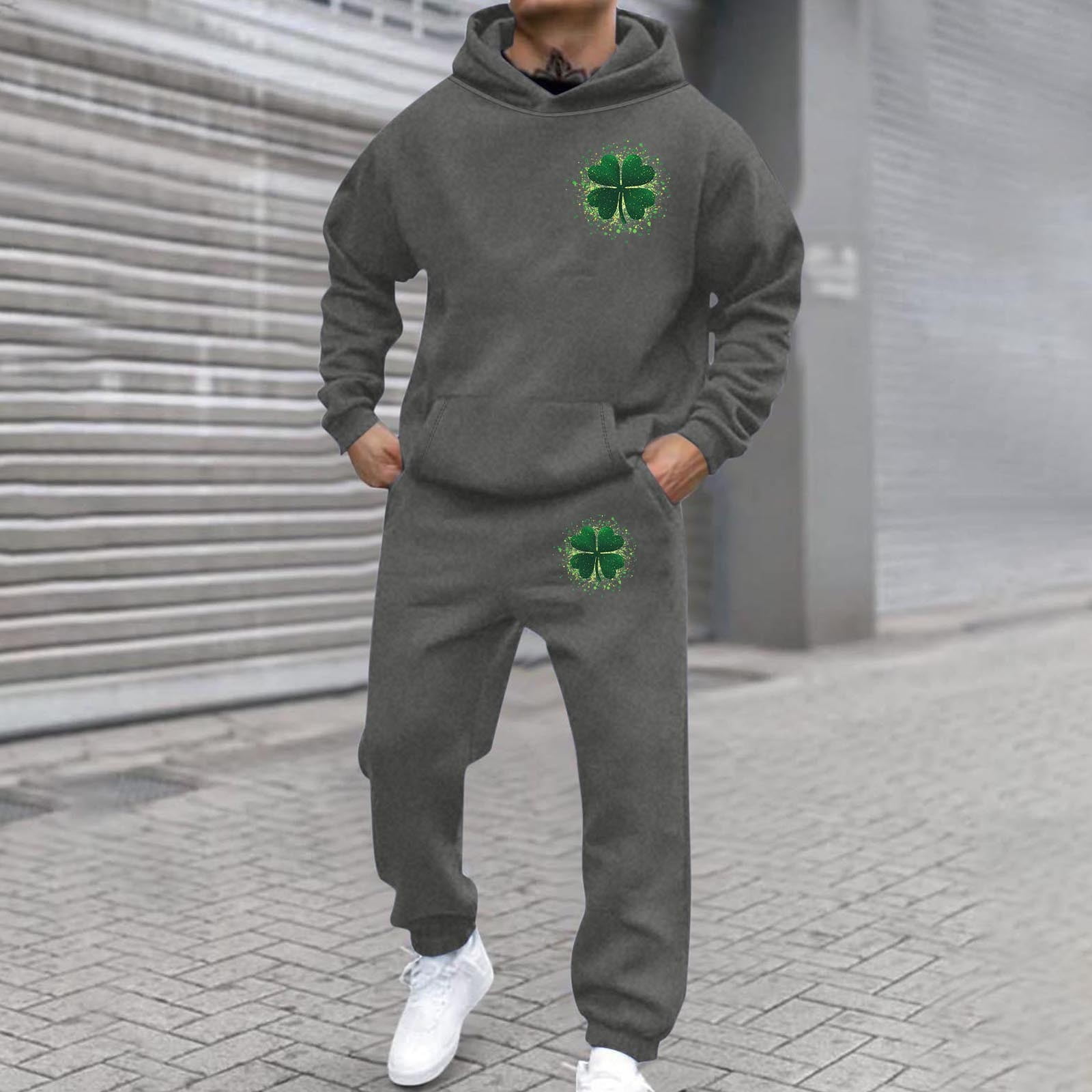 Dianli Track Suits Mens Mens Holiday Tracksuit Printed Hoodie with Long ...