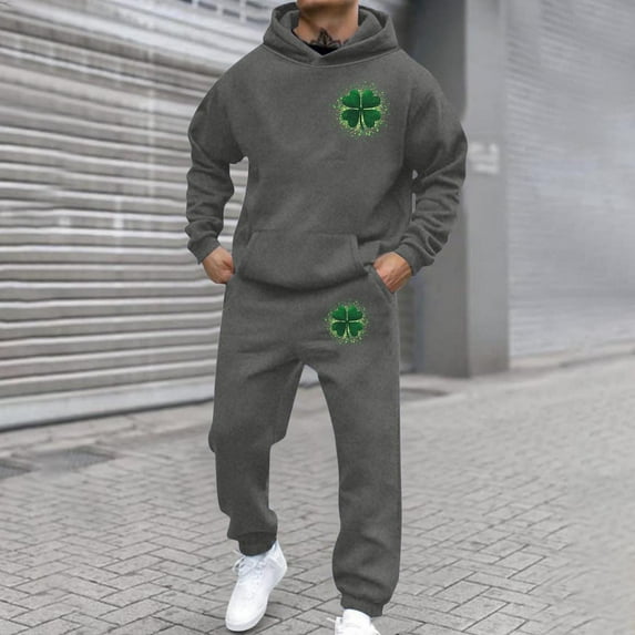 Dianli Track Suits Mens Mens Holiday Tracksuit Printed Hoodie with Long ...