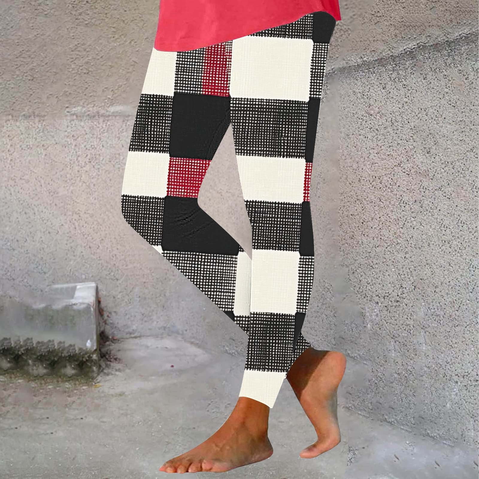 Dianli Valentine's Day Heart-Print Yoga Leggings High-Waist Compression ...