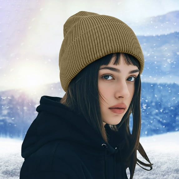 Dianli Winter Knit Beanie Hat Unisex Extra Large Head Solid Color ...