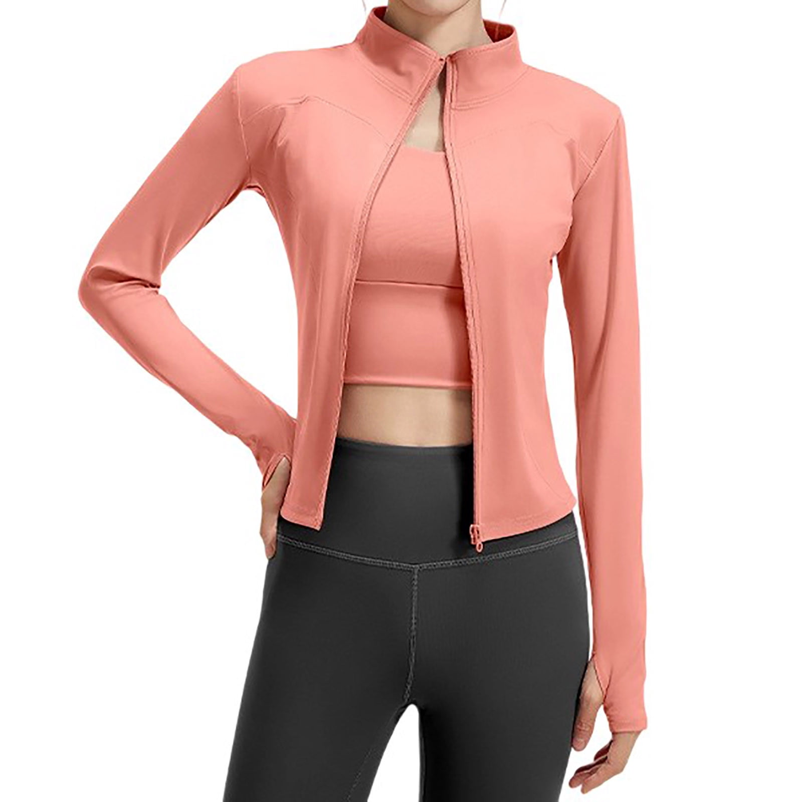 Dianli Womens Yoga Jacket Lightweight Breathable Sportswear Running ...