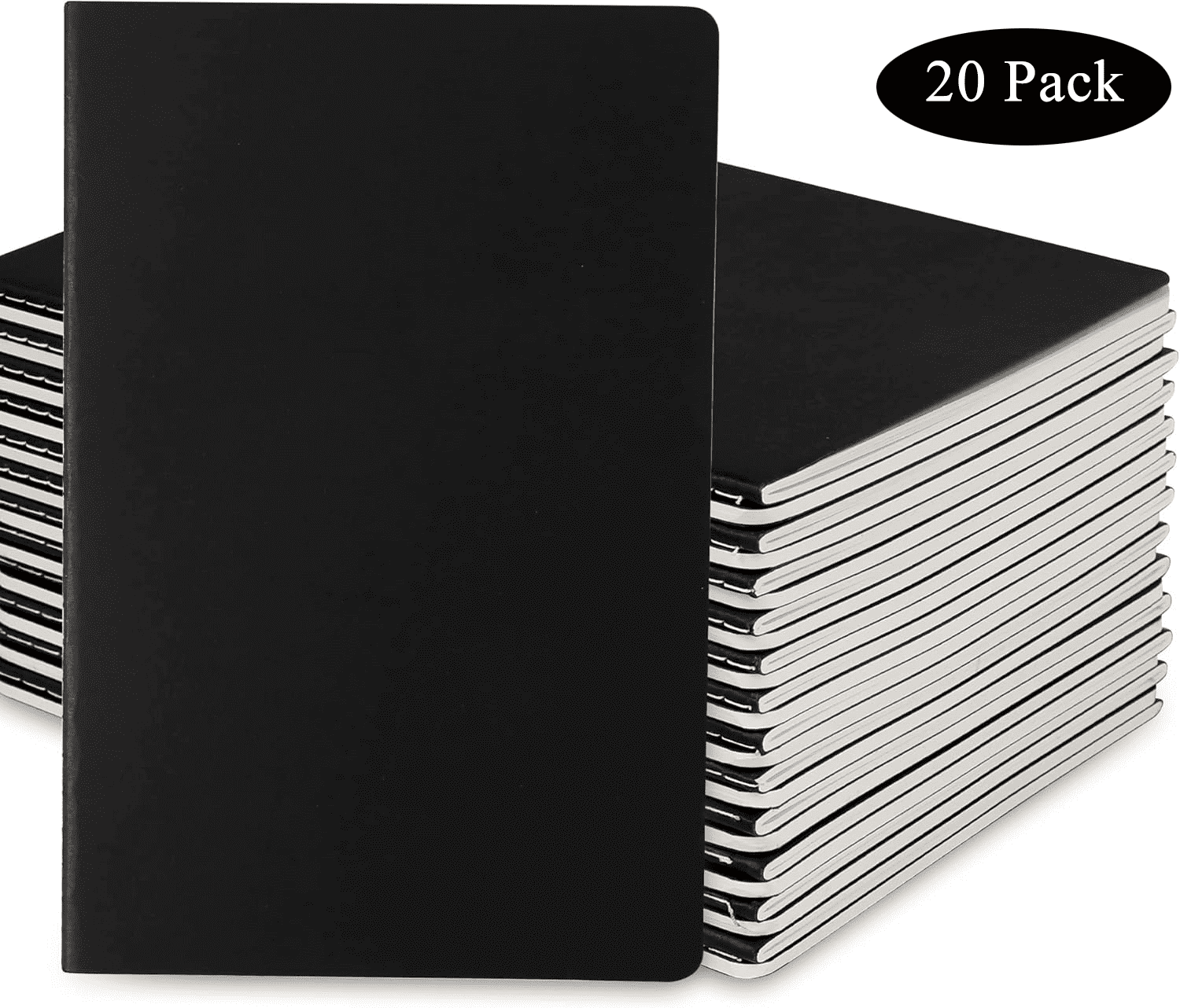 Slaprin 20 Pack A5 Blank Kraft Notebooks, Bulk Pack 8.3” x 5.5 ...