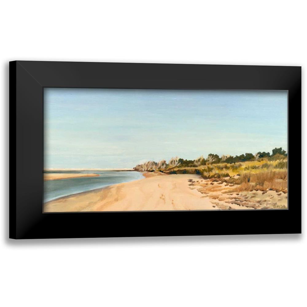 Dianne Miller 14x9 Black Modern Framed Museum Art Print Titled - The Sound Shoreline I - Walmart.com