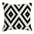 Dianopex 1PC Black and Beige Throw Pillows Square Decorative Modern ...