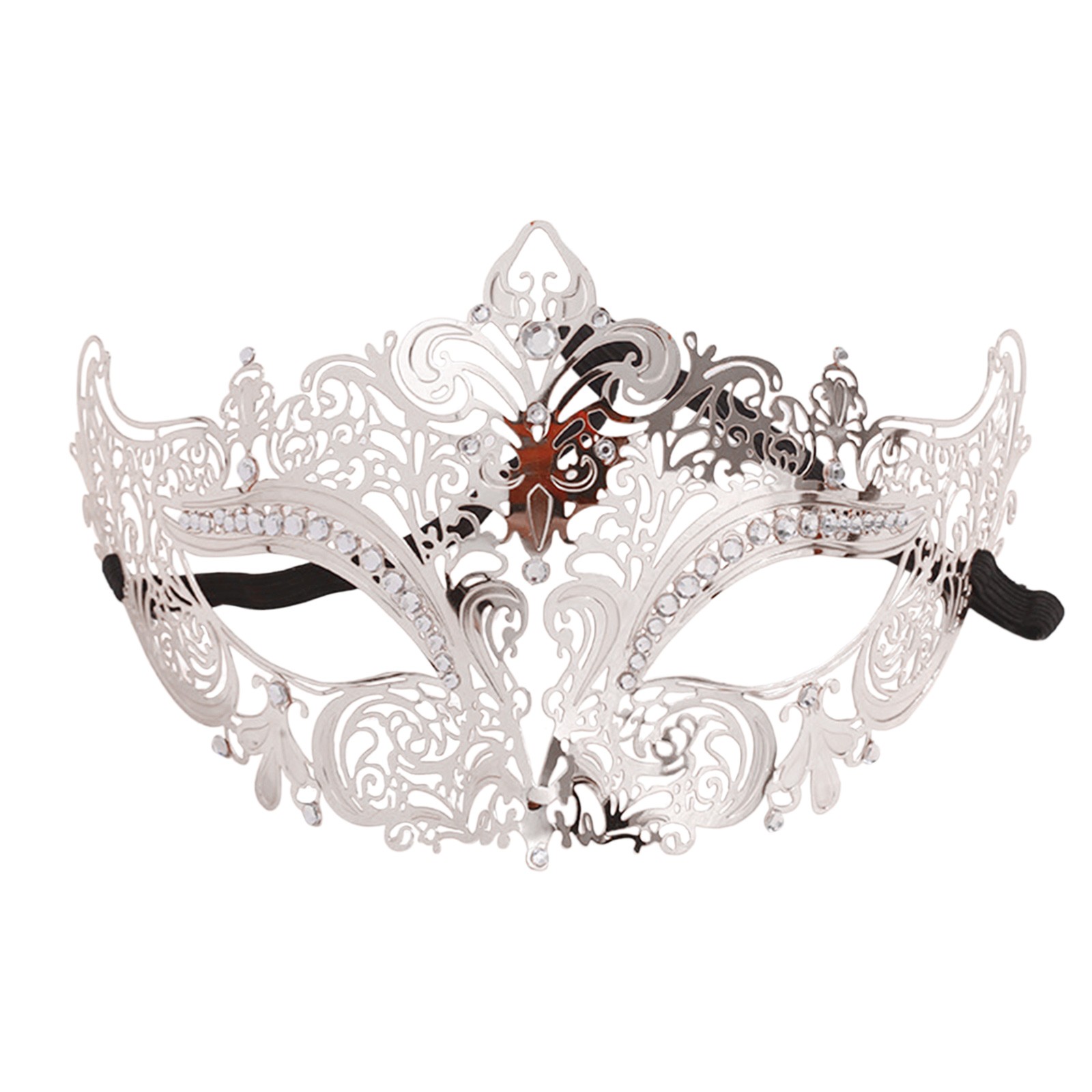 Dianopex Adult Metal Diamond Masquerade Masks Unisex Dress Up Half ...