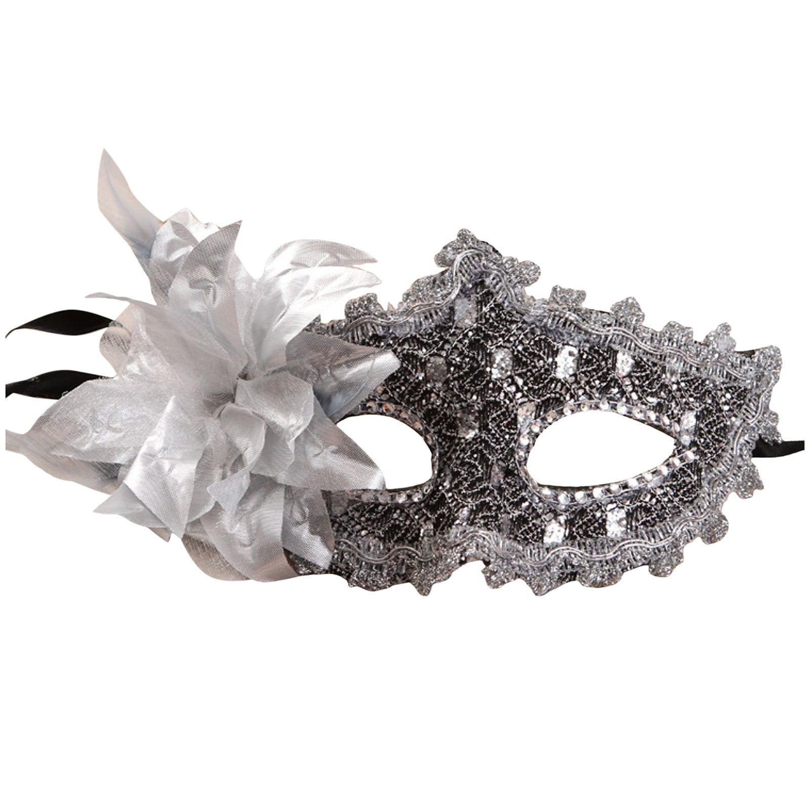 Dianopex Mask Masquerade Masks Women Rhinestone Feather Flower Side ...