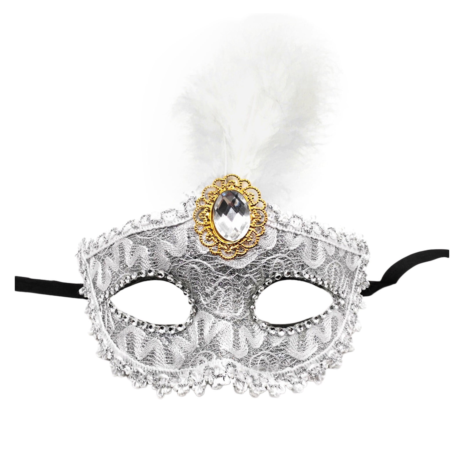 Dianopex Masquerade Mask for Women Shiny Rhinestone Venetian Party ...