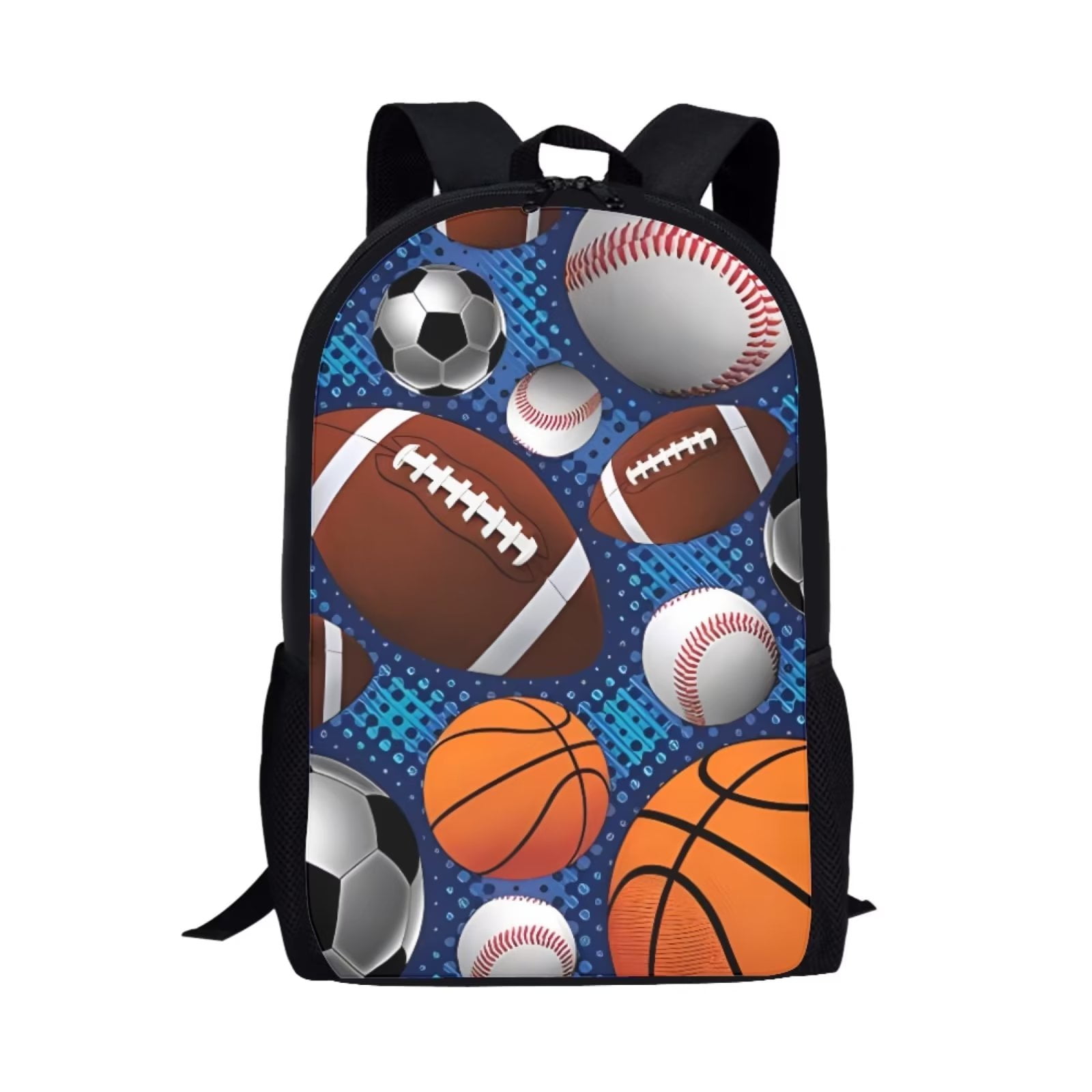 Diaonm Ball Games Backpack Purse 16 Inch School Bag for Girls Middle ...