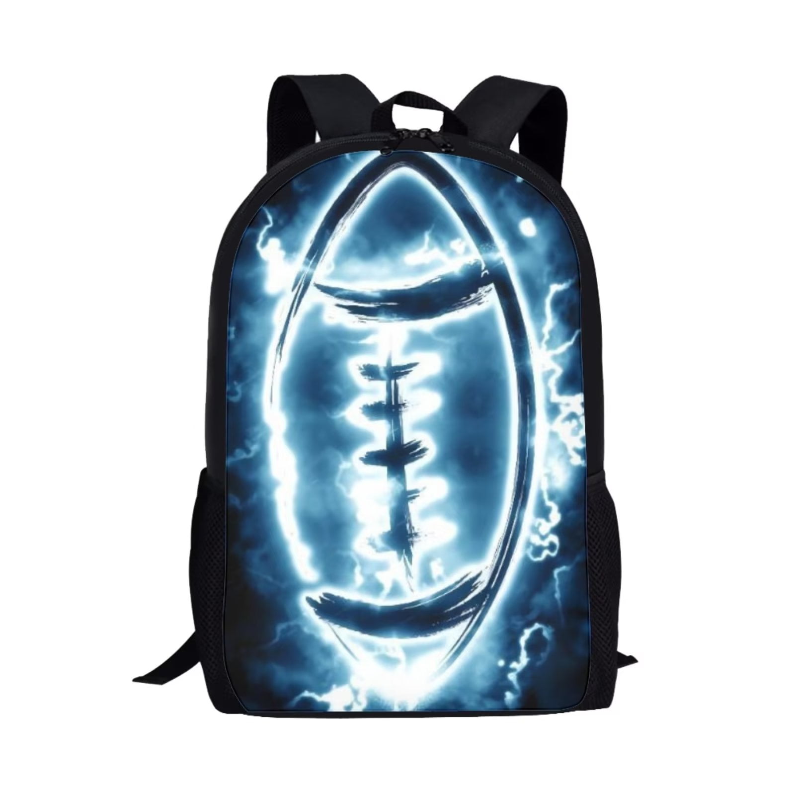 Diaonm Blue Rugby Print Kids Backpack Back to School Bookbag for ...