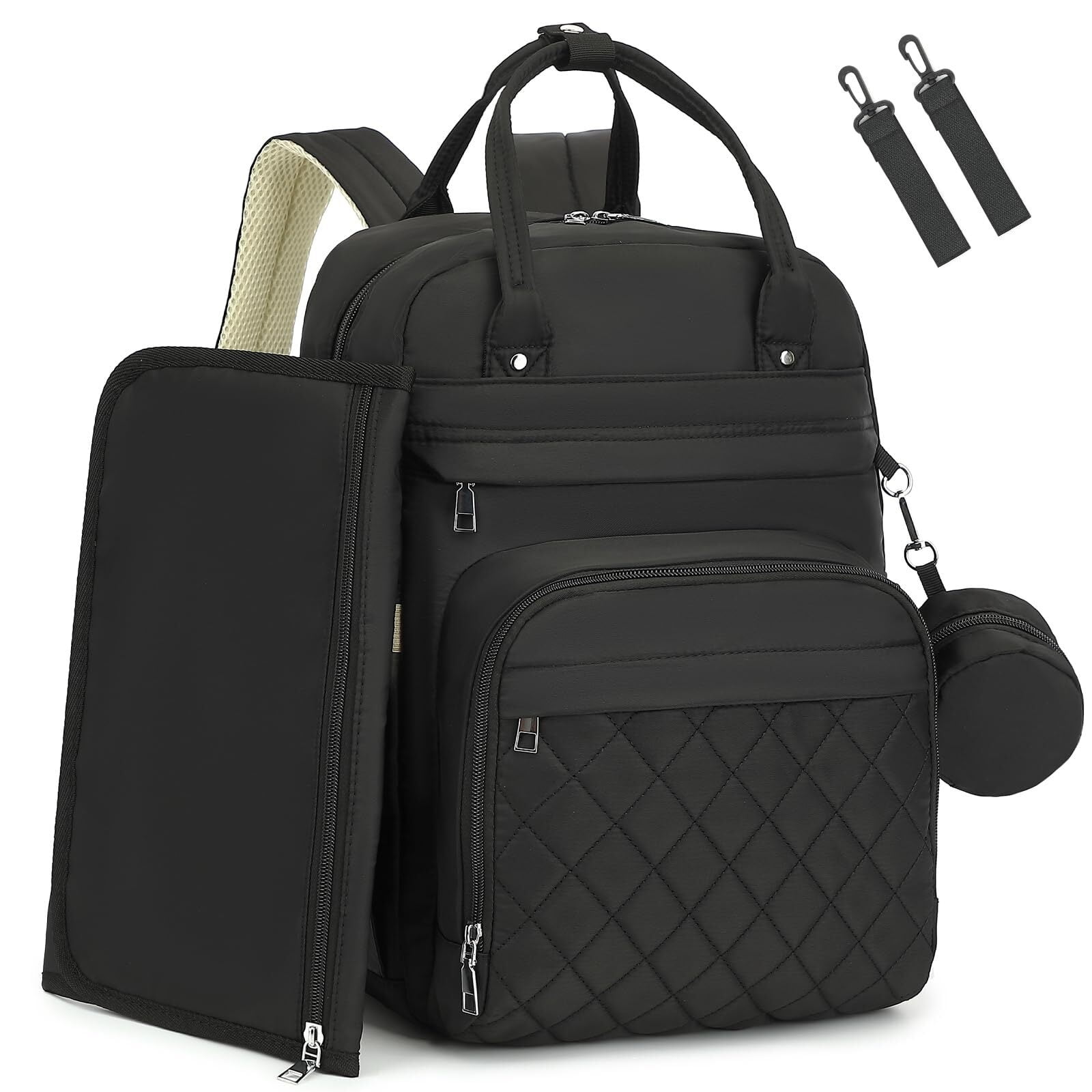 Diaper Bag Backpack, Baby Bag for Mom Dad, 4-in-1 Multi-pocket Large ...